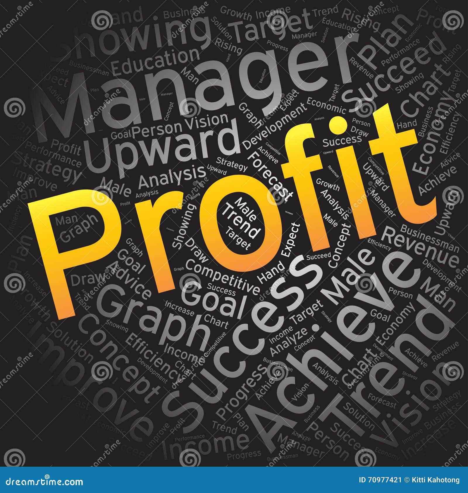 Profit ,Word Cloud Art Background Stock Vector - Illustration of ...