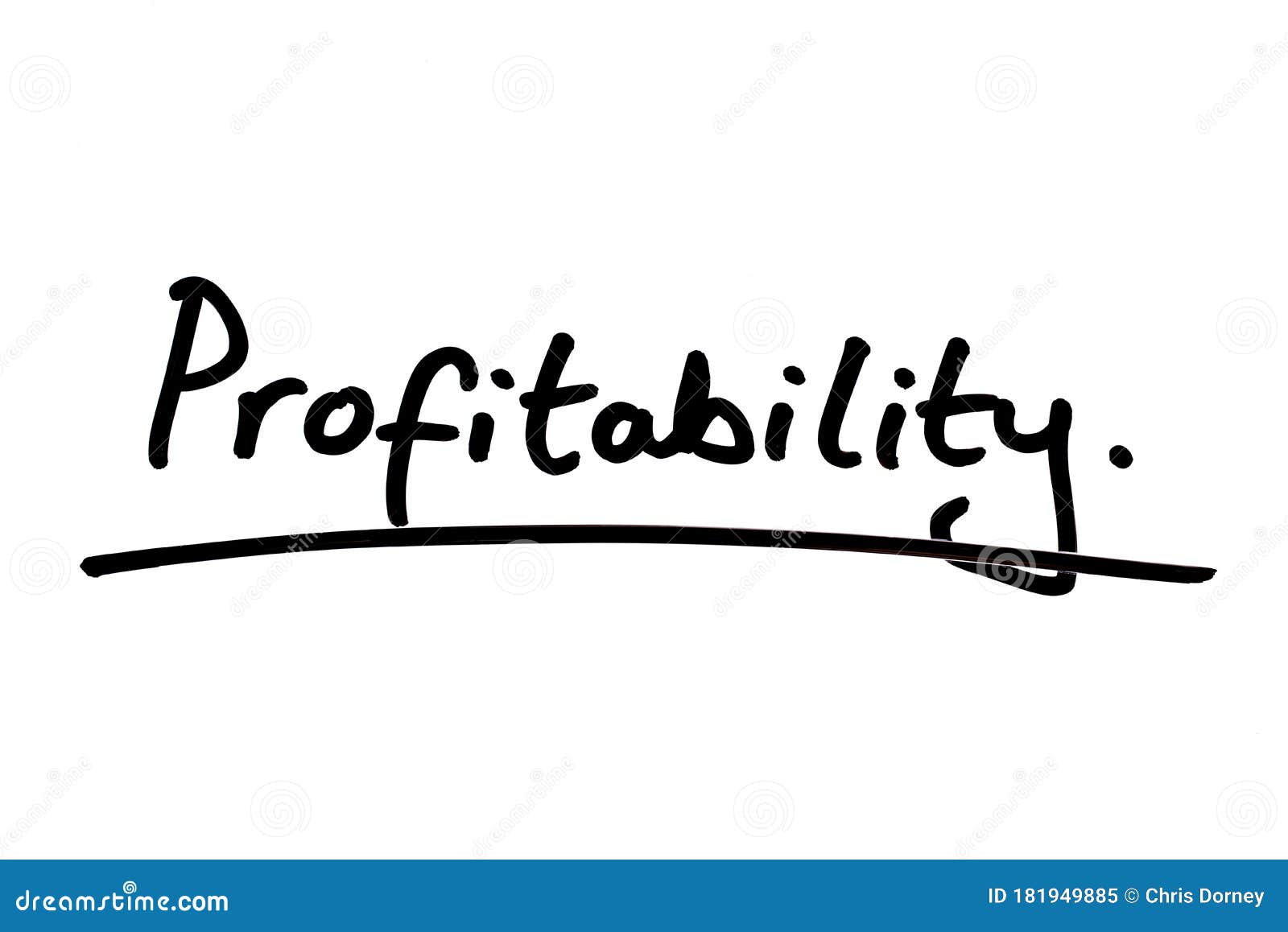 Profitability stock image. Image of noticeboard, handwriting - 181949885