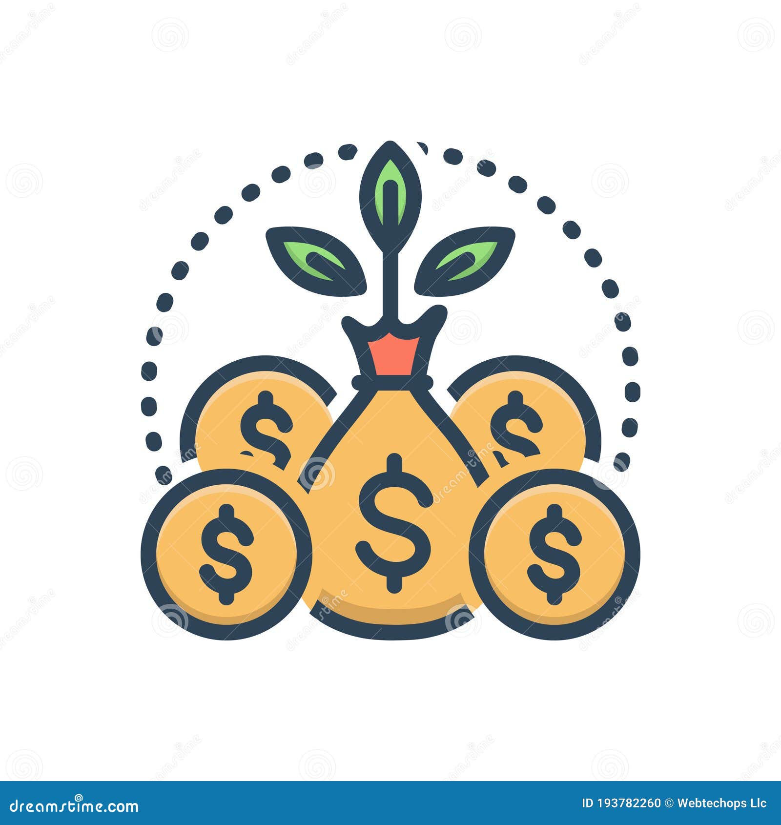 Color Illustration Icon for Profitability, Beneficial and Economic ...