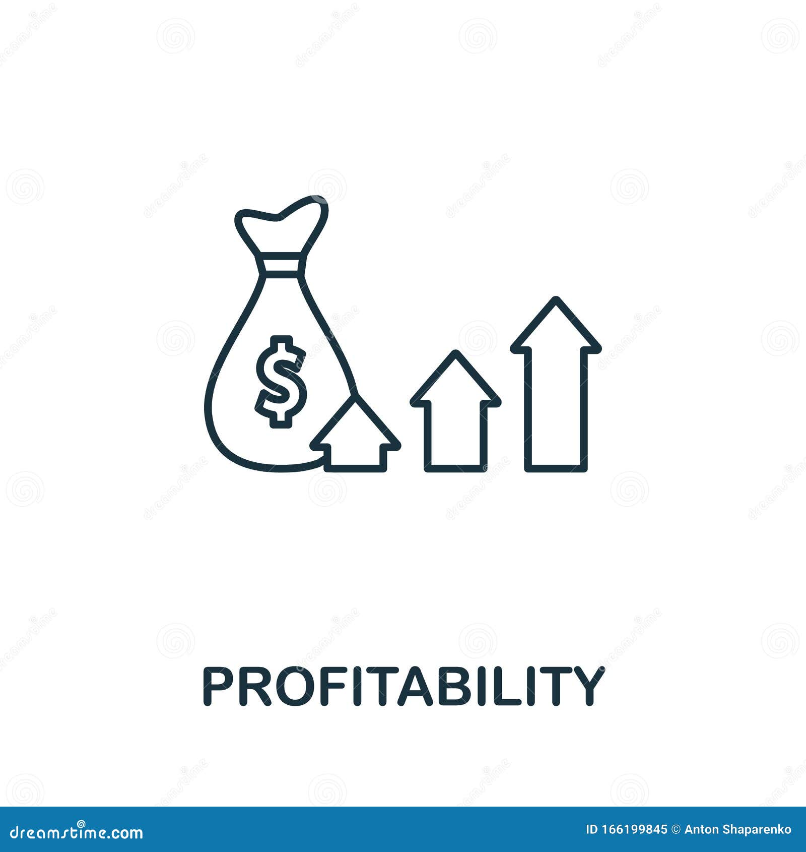 Profitability Line Icon. Thin Style Element From Business ...