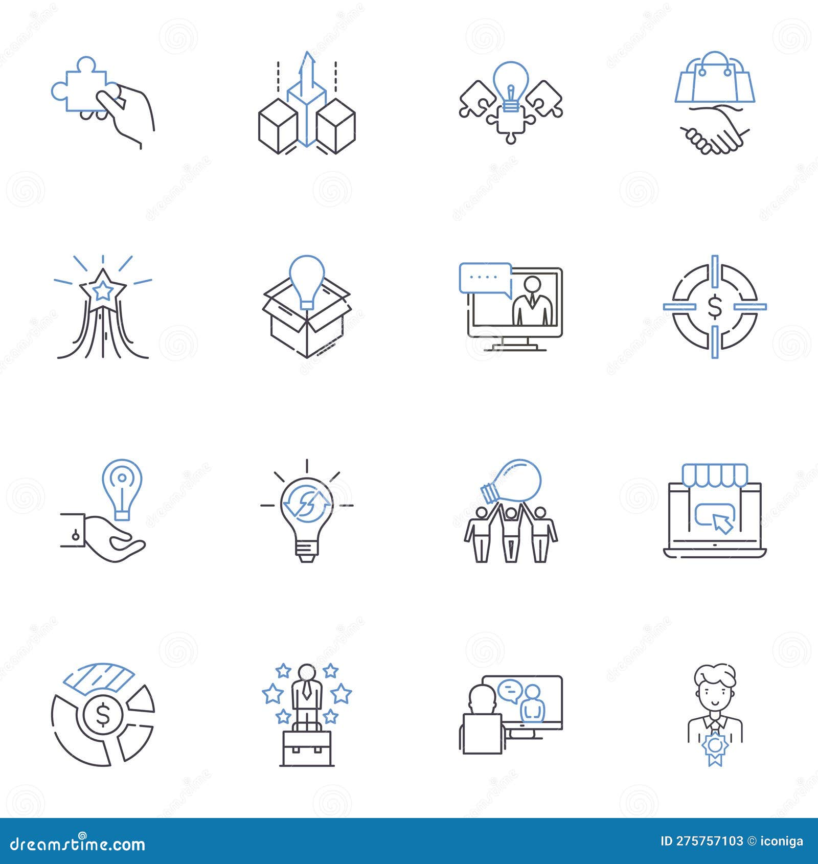 Profitability Line Icons Collection. Revenue, Margin, Efficiency ...
