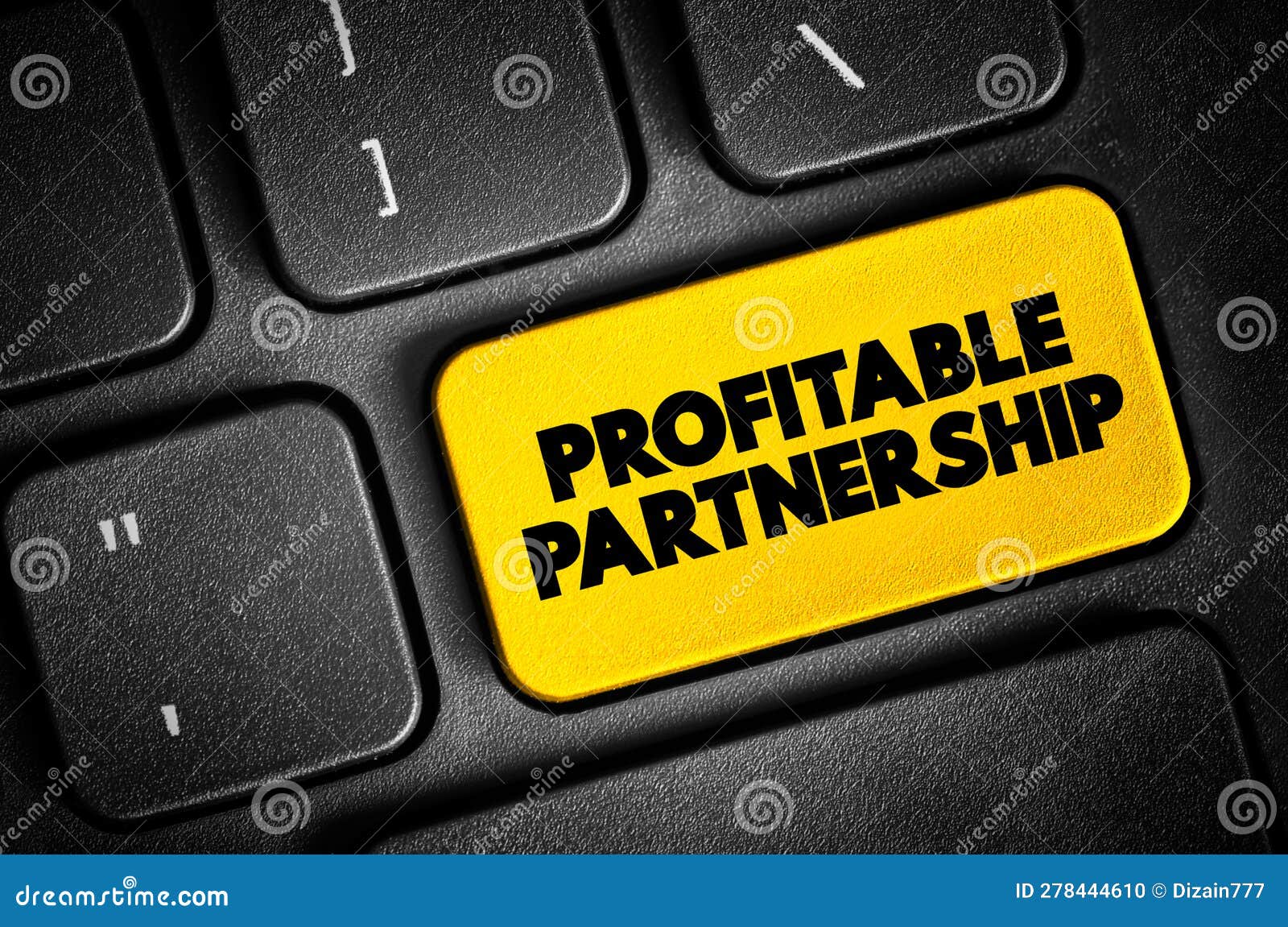 Profitable Partnership Text Button on Keyboard, Concept Background ...