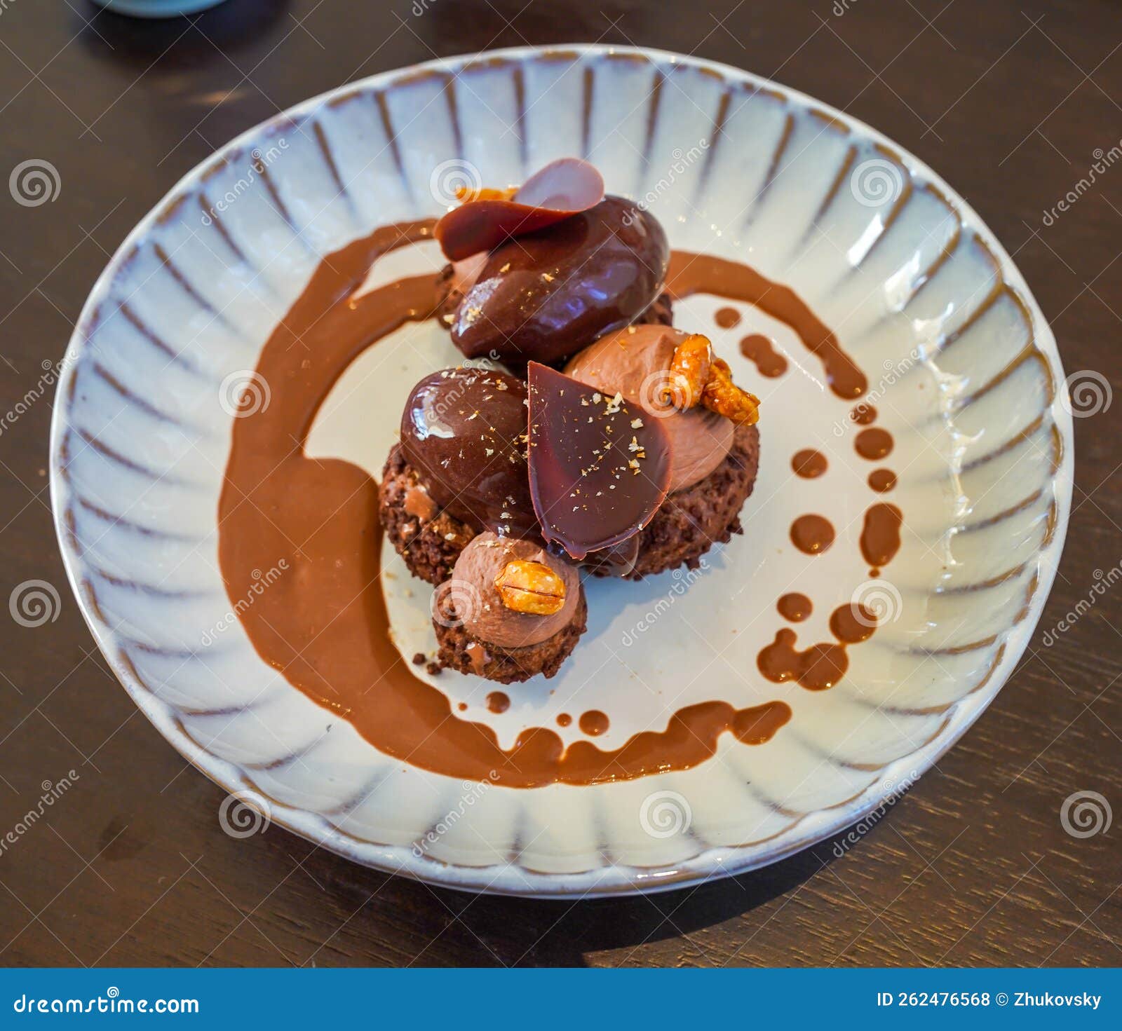 Profiterole-style Puff Pastry with Caribbean Chocolate and Peanut ...