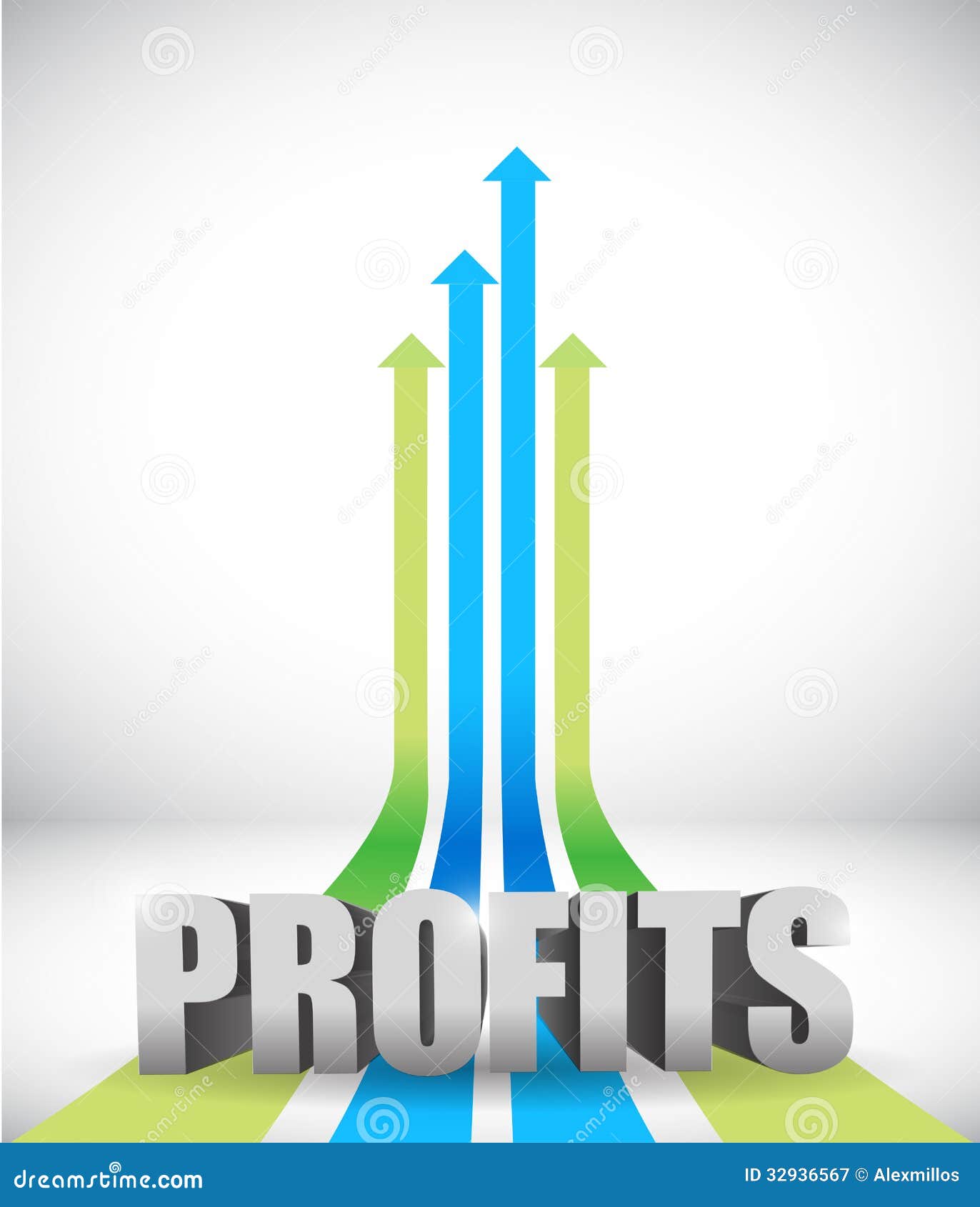 Profits Business Graph Concept Illustration Stock Illustration ...