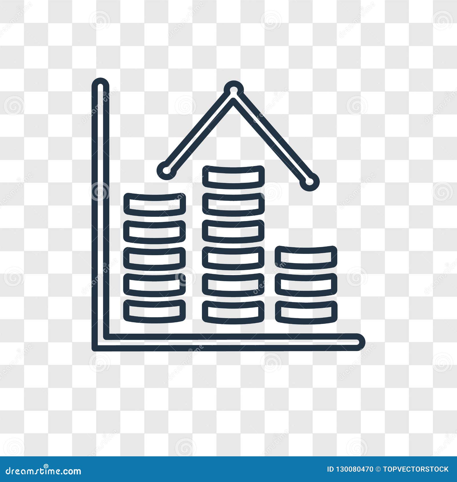 Profits Concept Vector Linear Icon Isolated on Transparent Background ...