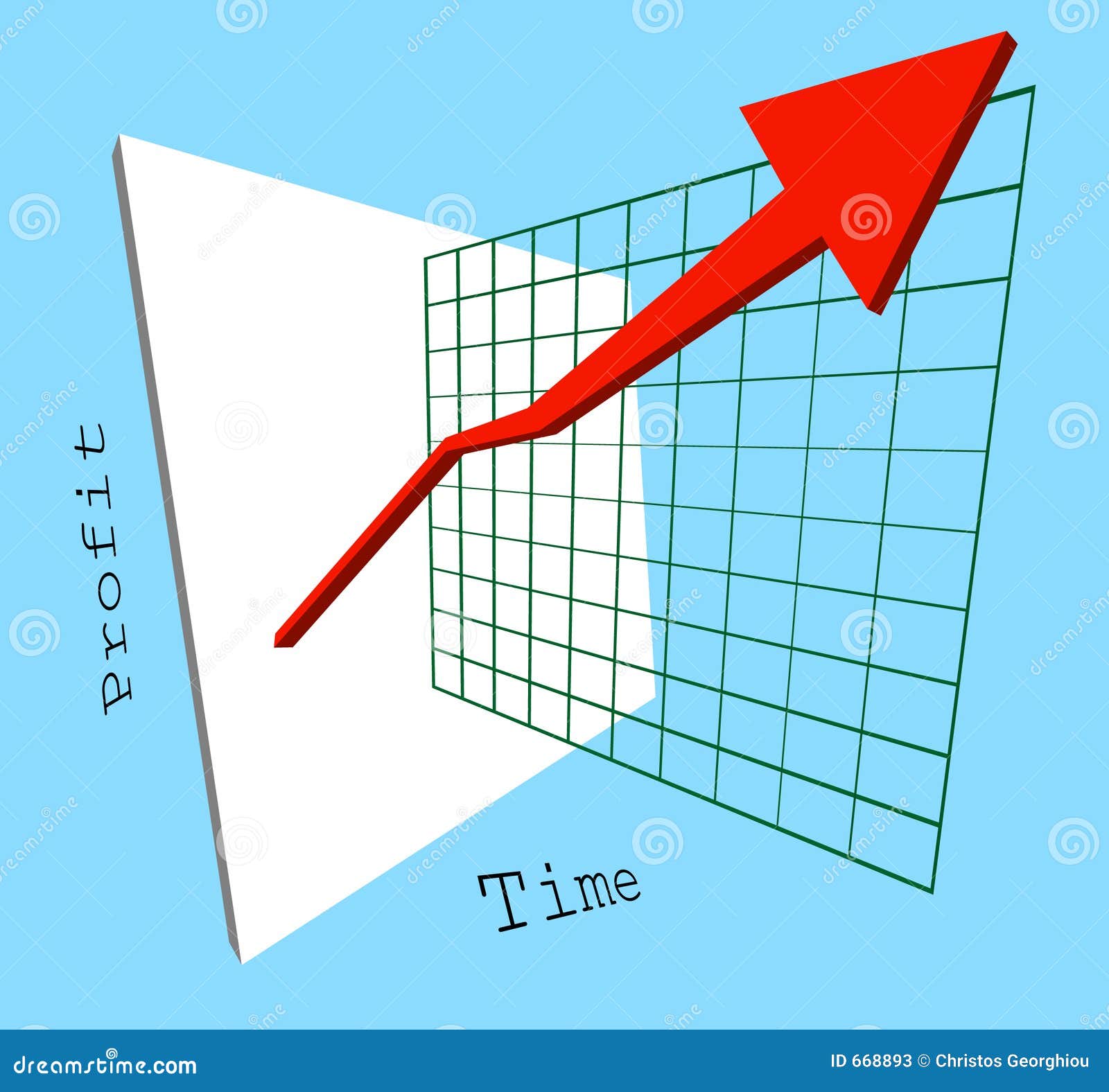 Profits up stock vector. Illustration of commerce, performance - 668893