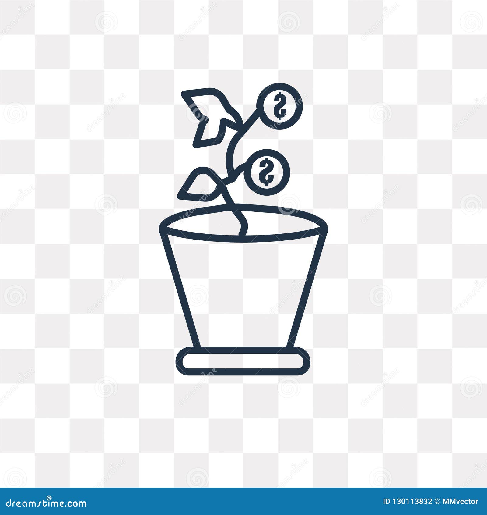 Profits Vector Icon Isolated on Transparent Background, Linear P Stock ...