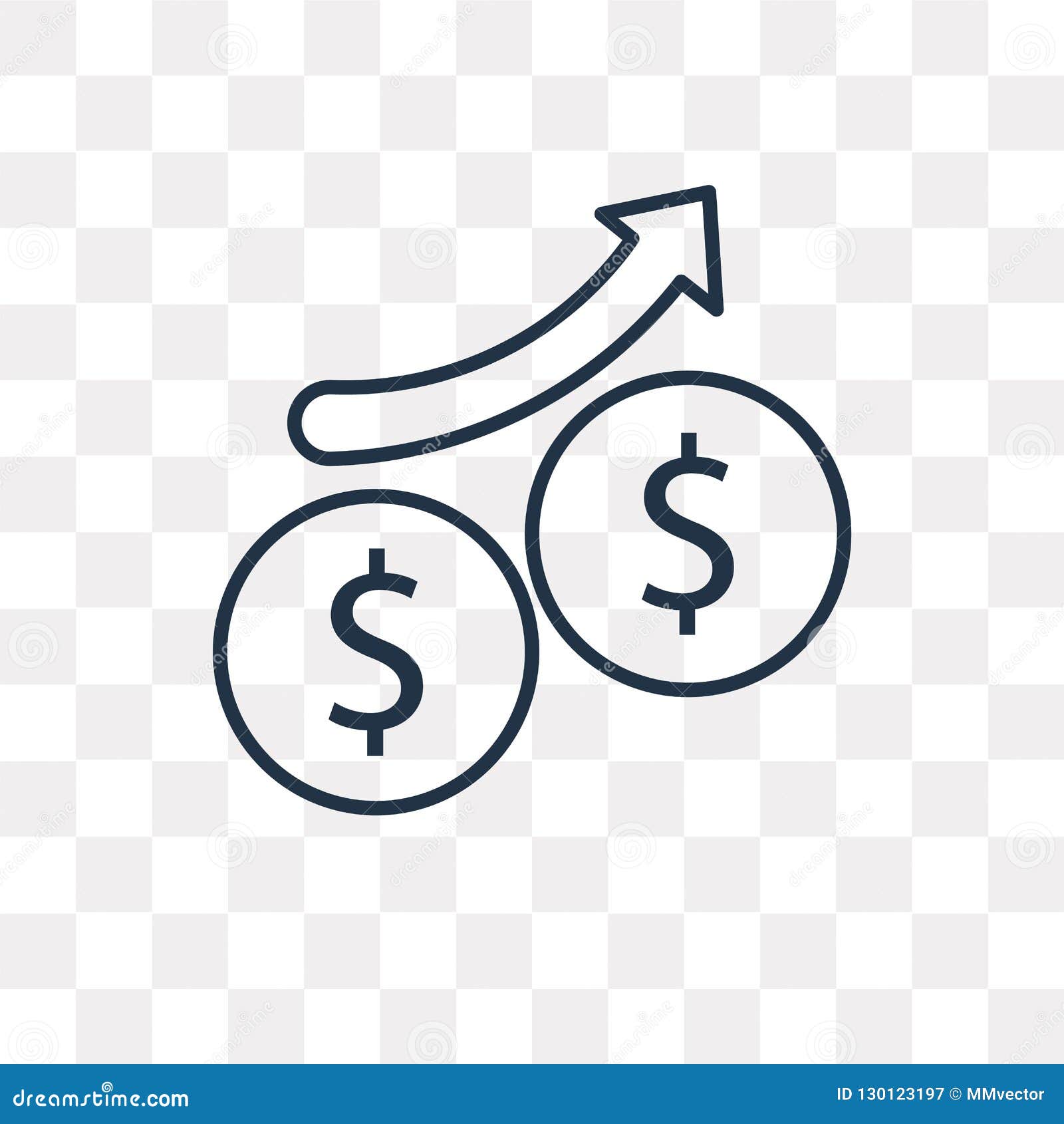 Profits Vector Icon Isolated on Transparent Background, Linear P Stock ...