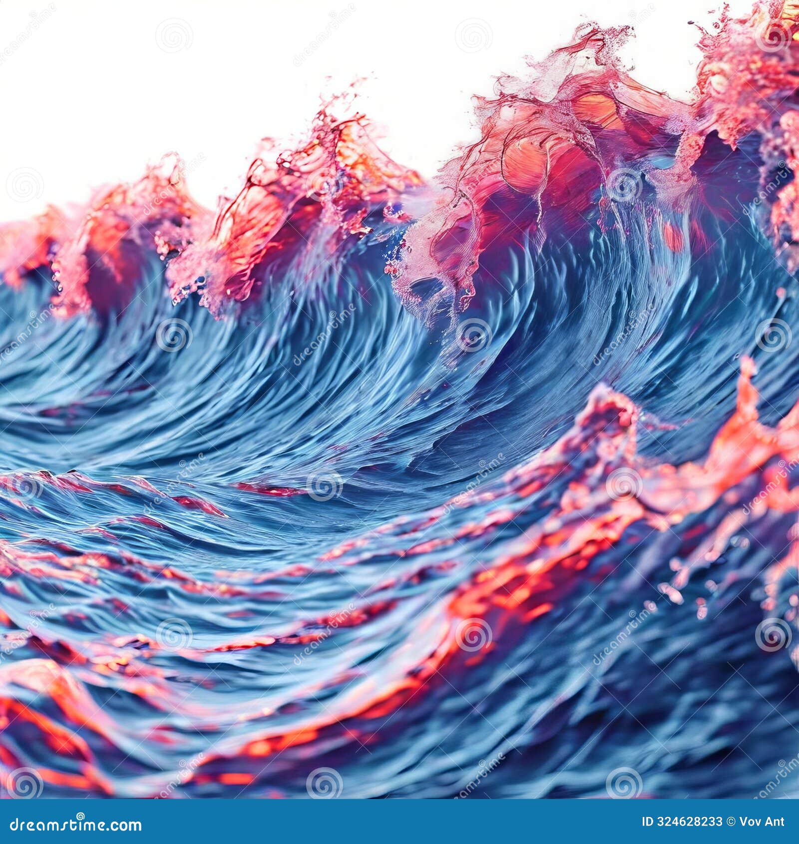 A Profusion of Overlapping Waves Layering upon Each Other To Ce Stock ...