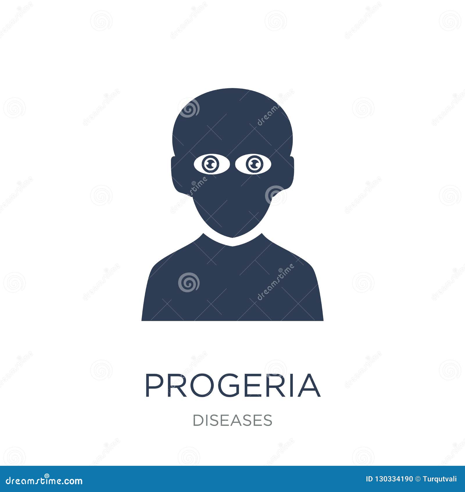 Progeria Icon. Trendy Flat Vector Progeria Icon on White Background ...