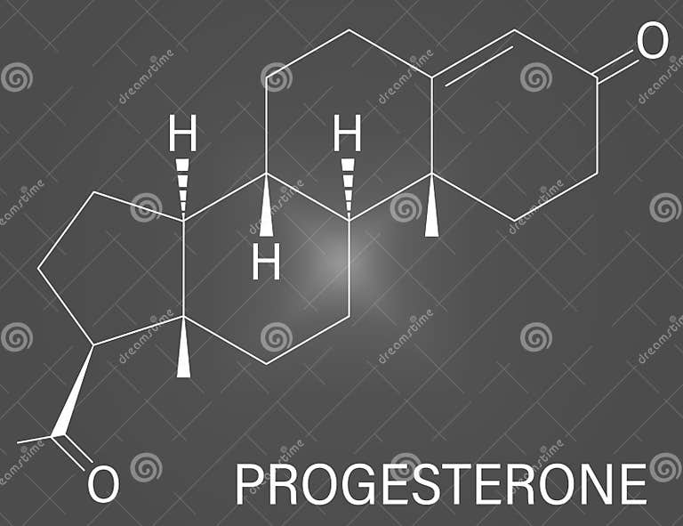 Progesterone Female Sex Hormone Molecule Plays Role In Menstrual Cycle