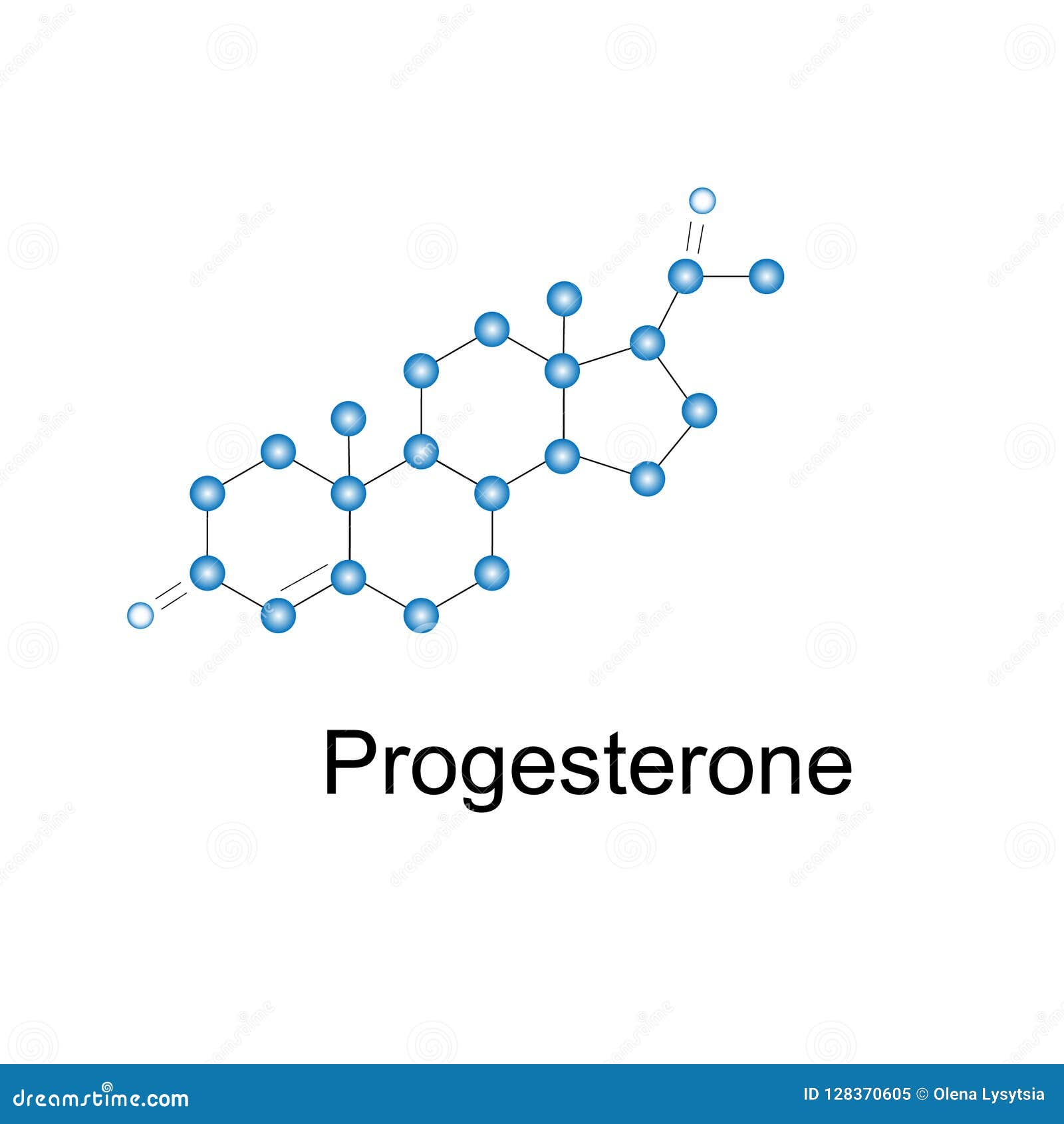 The progesterone formula stock vector. Illustration of flat - 128370605