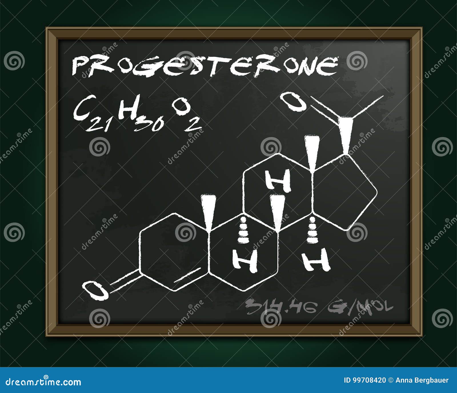 Progesterone Molecule Structure. Stock Illustration | CartoonDealer.com ...