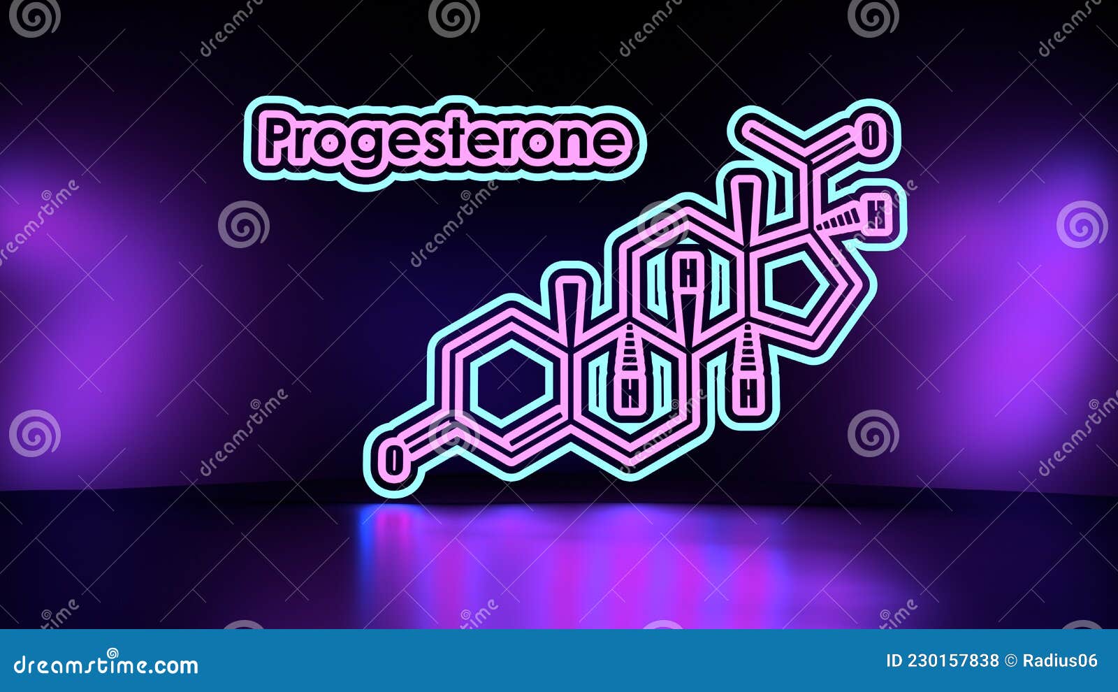 Progesterone Molecule Structure. Stock Illustration | CartoonDealer.com ...
