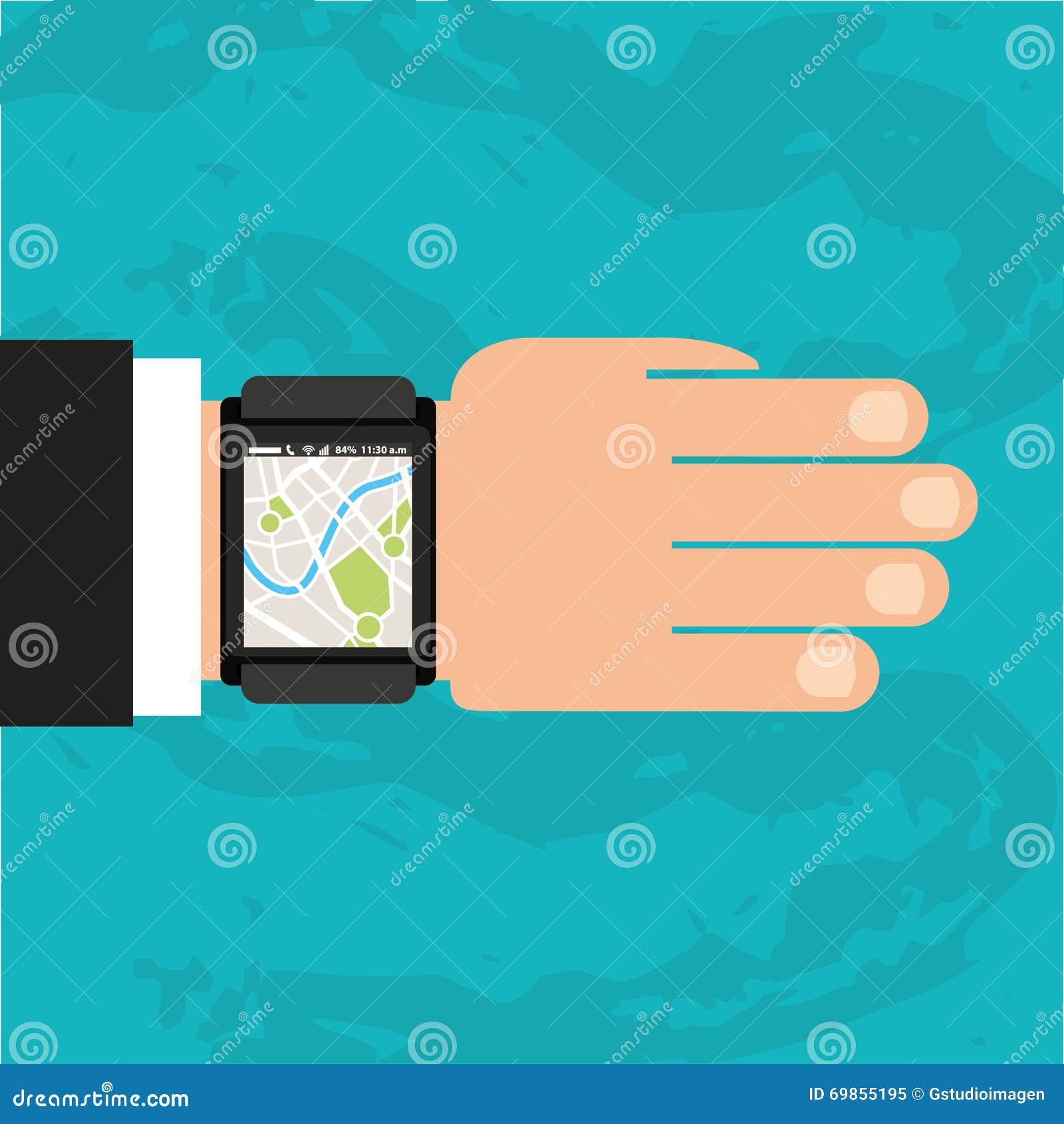 Progettazione Del Navigatore Dei Gps Illustrazione di Stock ...