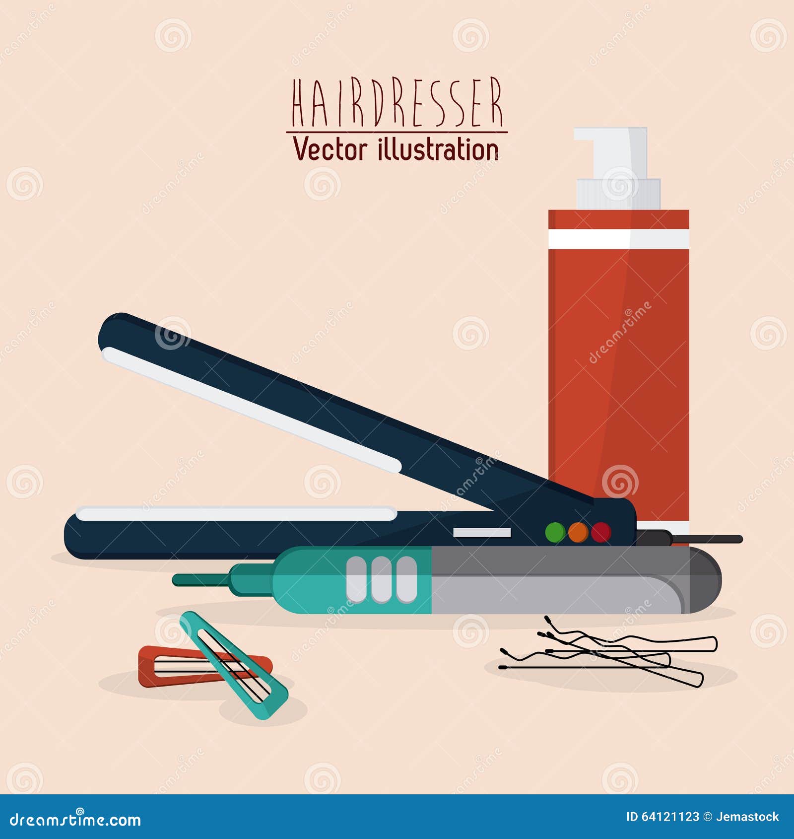 Progettazione Delle Icone Del Parrucchiere Illustrazione Vettoriale ...