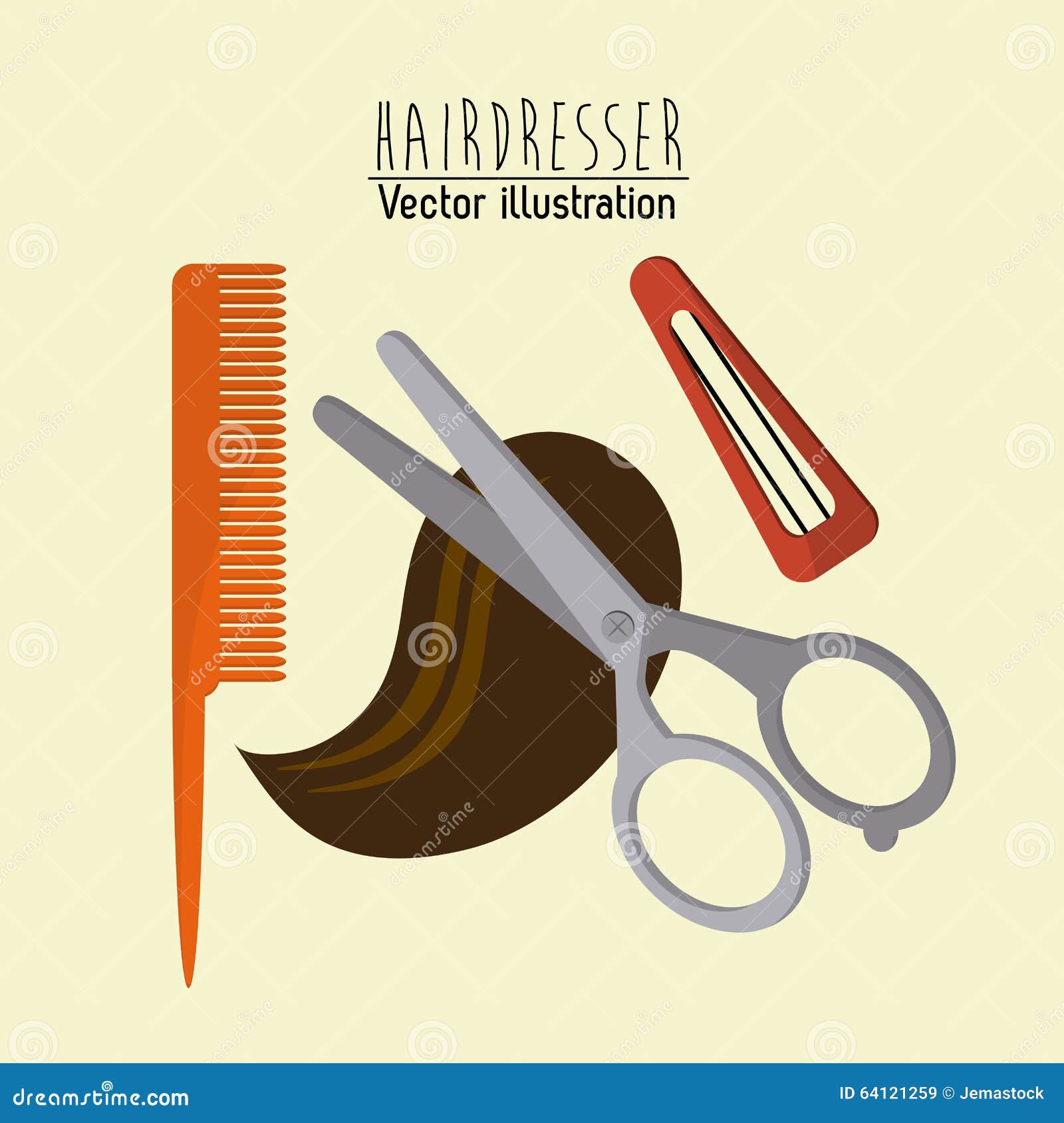 Progettazione Delle Icone Del Parrucchiere Illustrazione Vettoriale ...