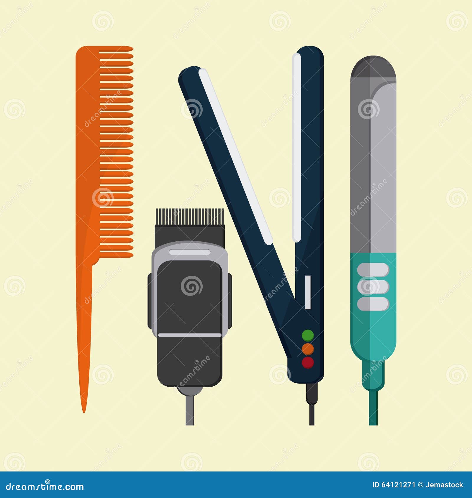 Progettazione Delle Icone Del Parrucchiere Illustrazione Vettoriale ...