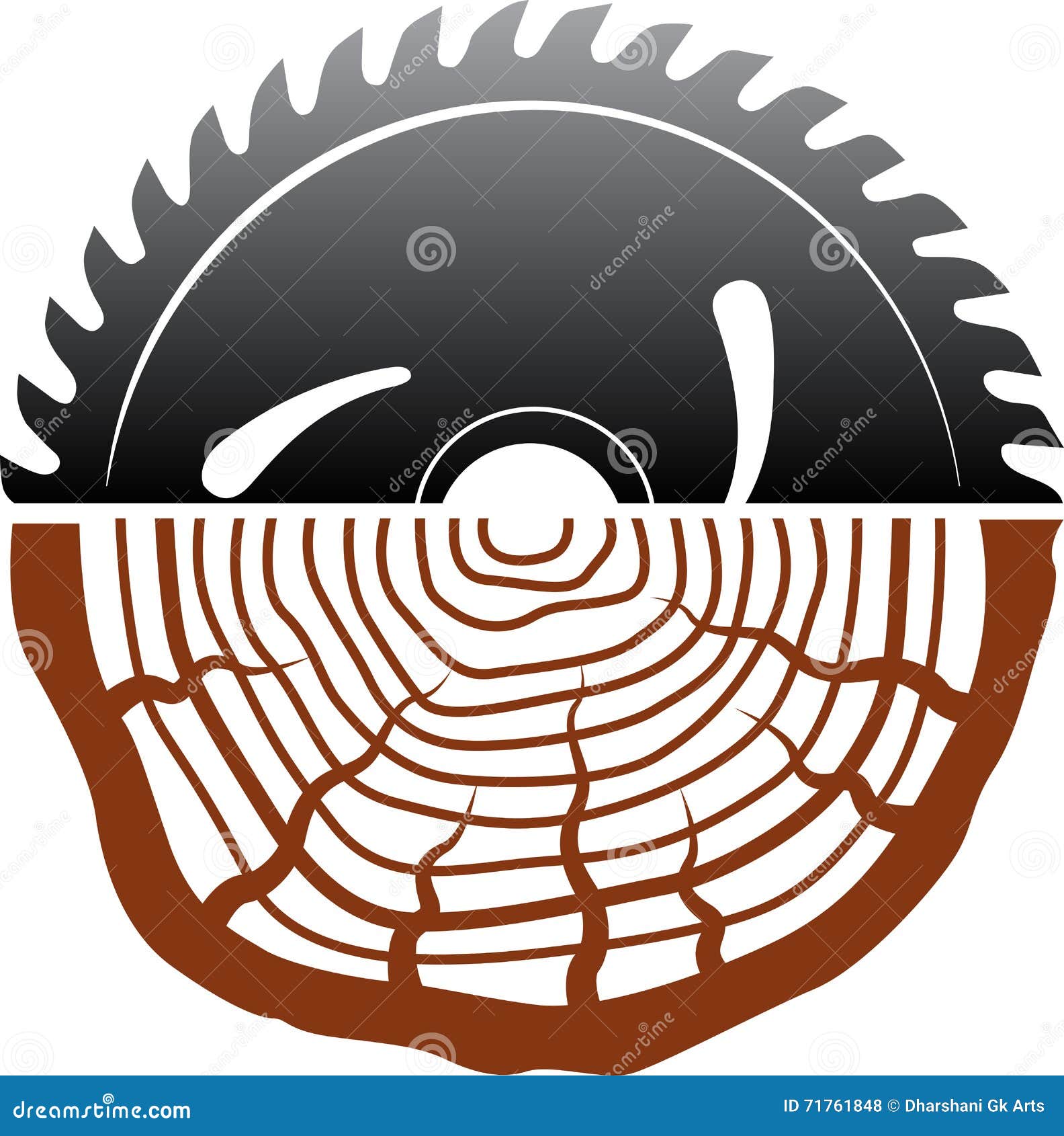 Progettazione Di Legno Di Logo Di Taglio Illustrazione Vettoriale ...