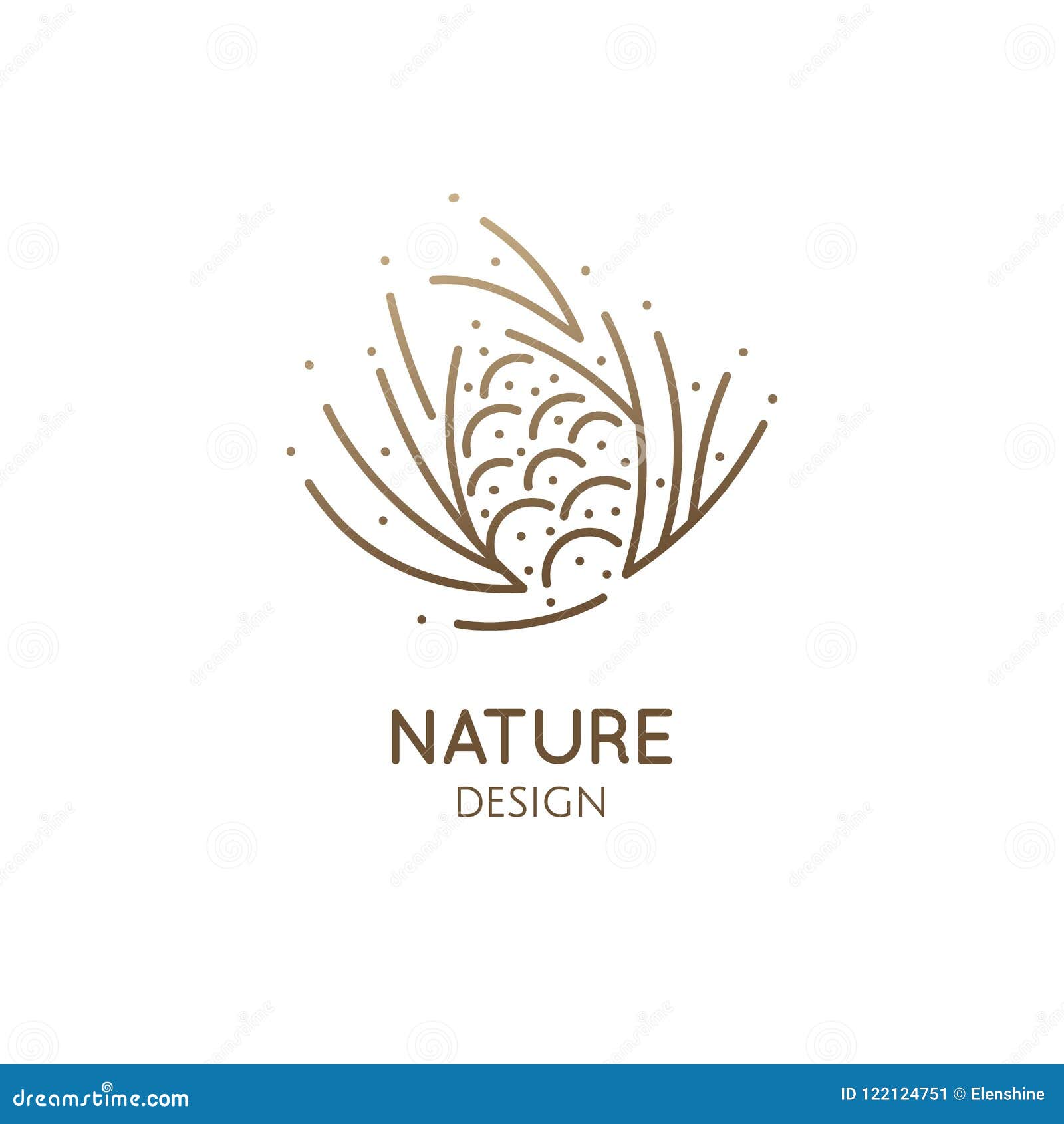 Progettazione Di Logo Della Pigna Illustrazione Vettoriale ...