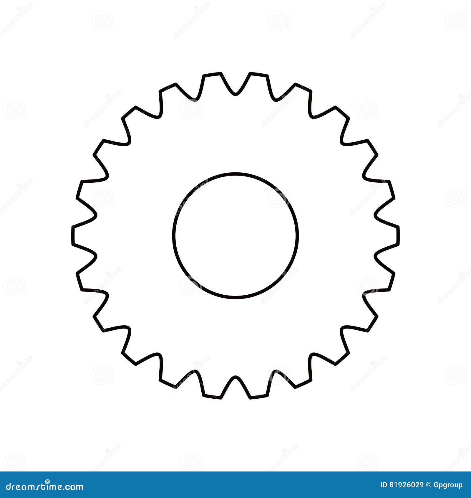 Progettazione Isolata Dell'ingranaggio Illustrazione di Stock ...