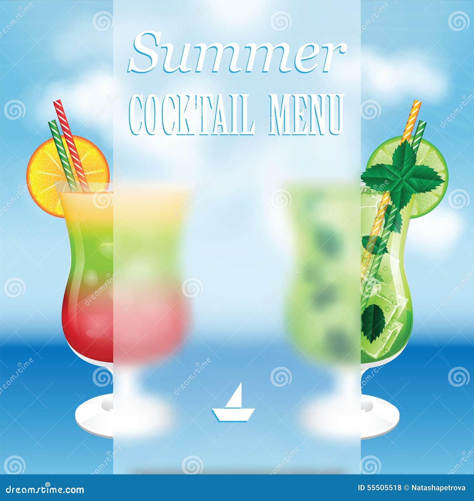 Progetti Un Menu Per Le Bevande Dell'estate Illustrazione Vettoriale ...