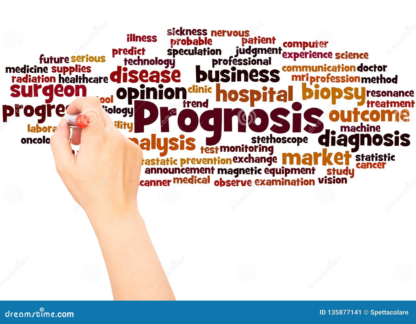 Prognosis Word Cloud Hand Writing Concept Stock Image - Image of ...
