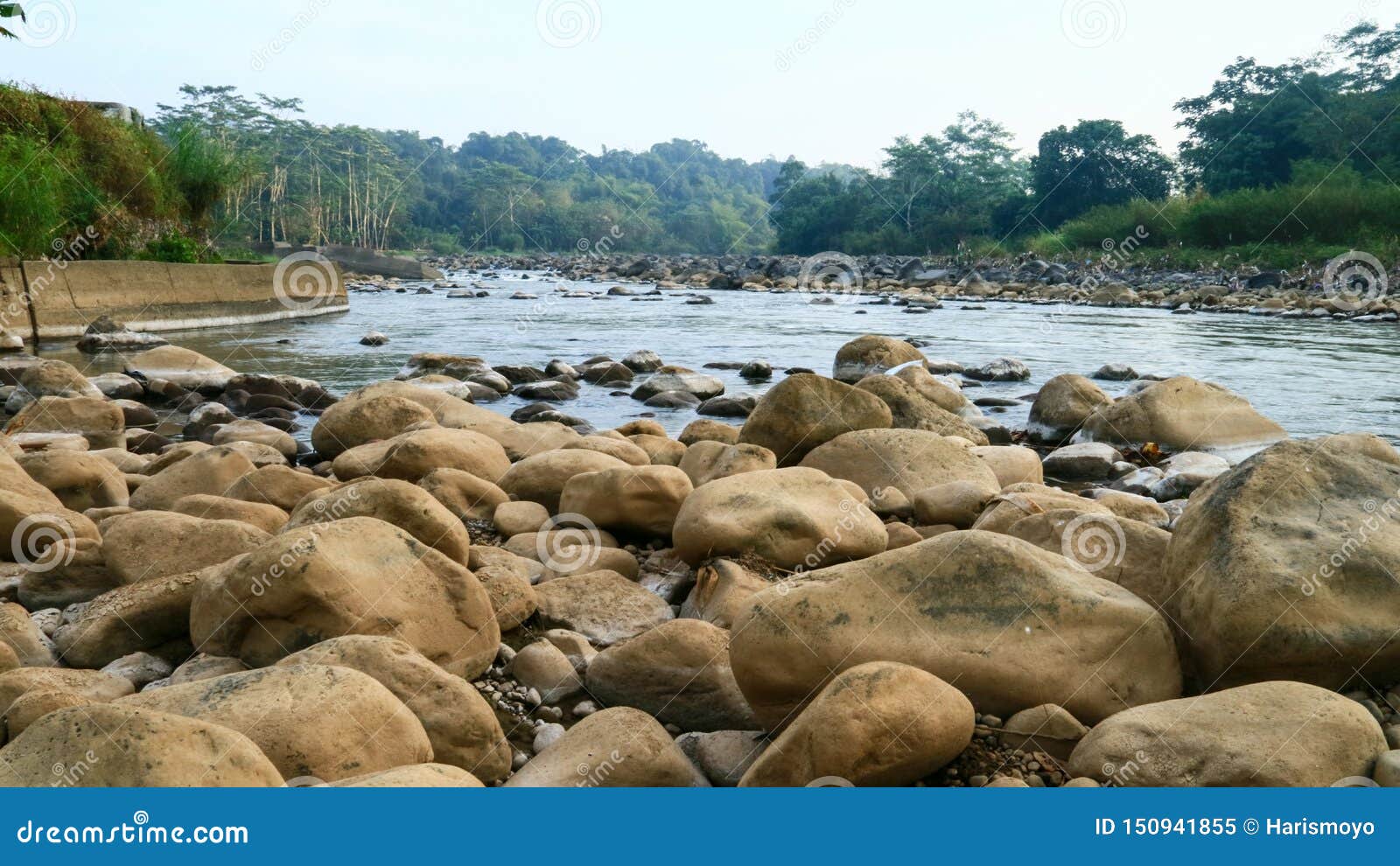 Progo River in Magelang stock image. Image of landscape - 150941855