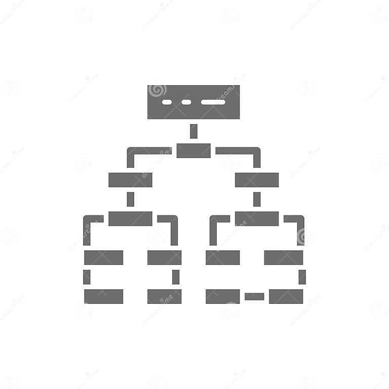 Program Algorithm, Flowchart Plan, Workflow Mindmap Grey Icon. Stock ...