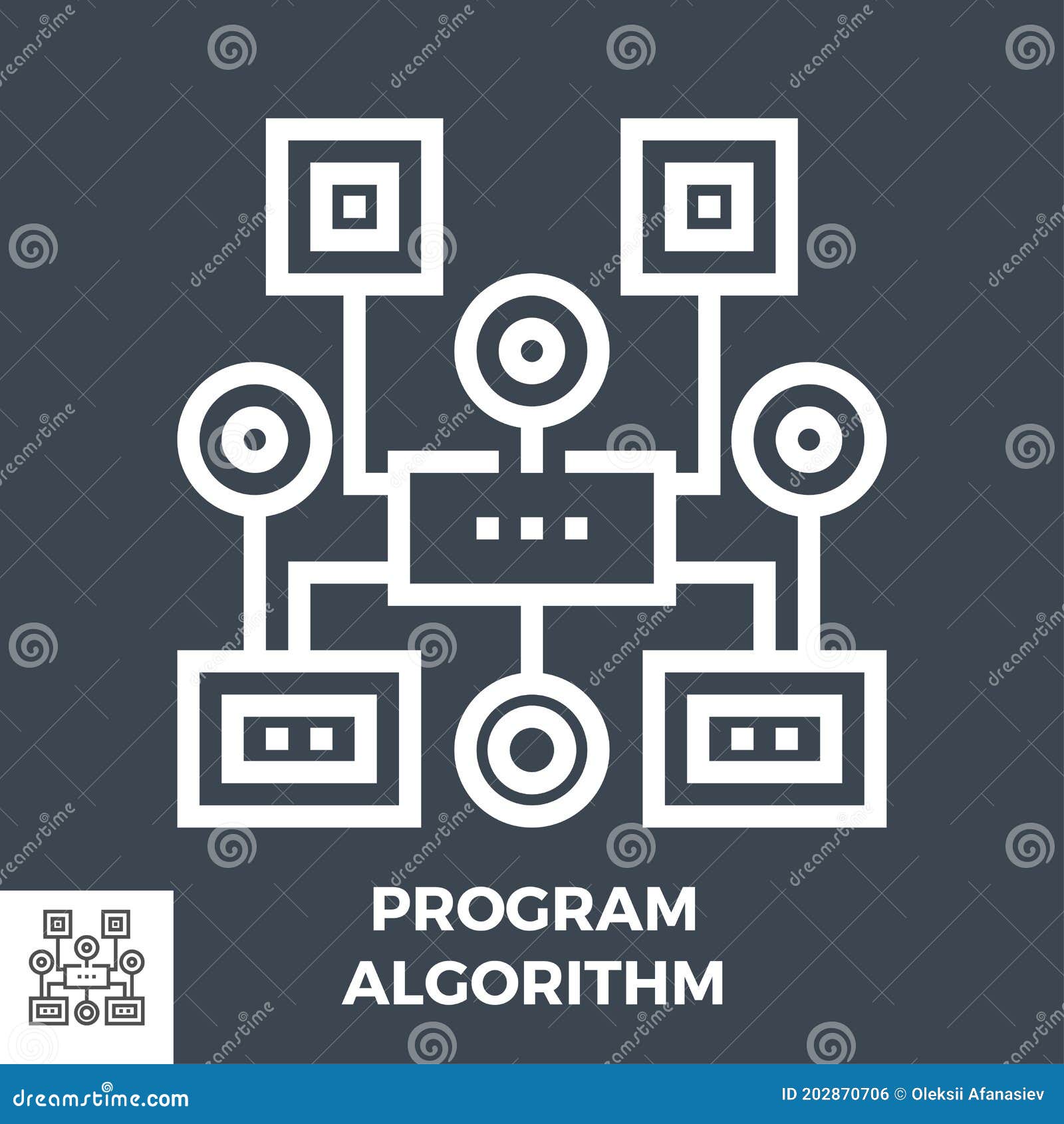 Program Algorithm Line Icon Stock Vector - Illustration of program ... Program Algorithm Line Icon Stock Vector - Illustration of program ...