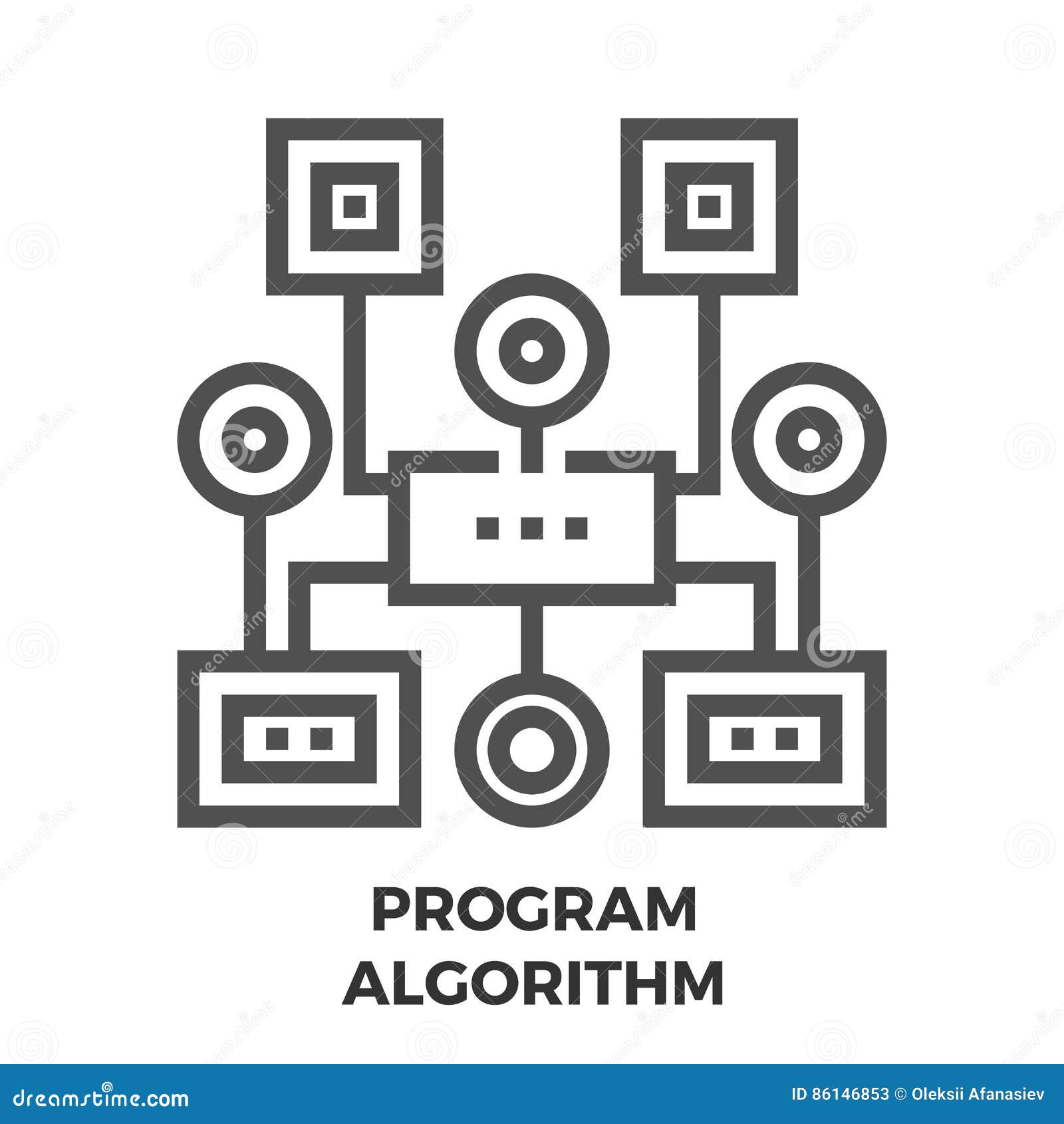 Program Algorithm Line Icon Stock Vector - Illustration of concept ... Program Algorithm Line Icon Stock Vector - Illustration of concept ...