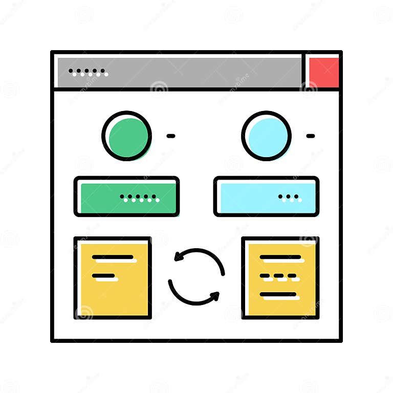 Program App Converter Color Icon Vector Illustration Stock Vector ...