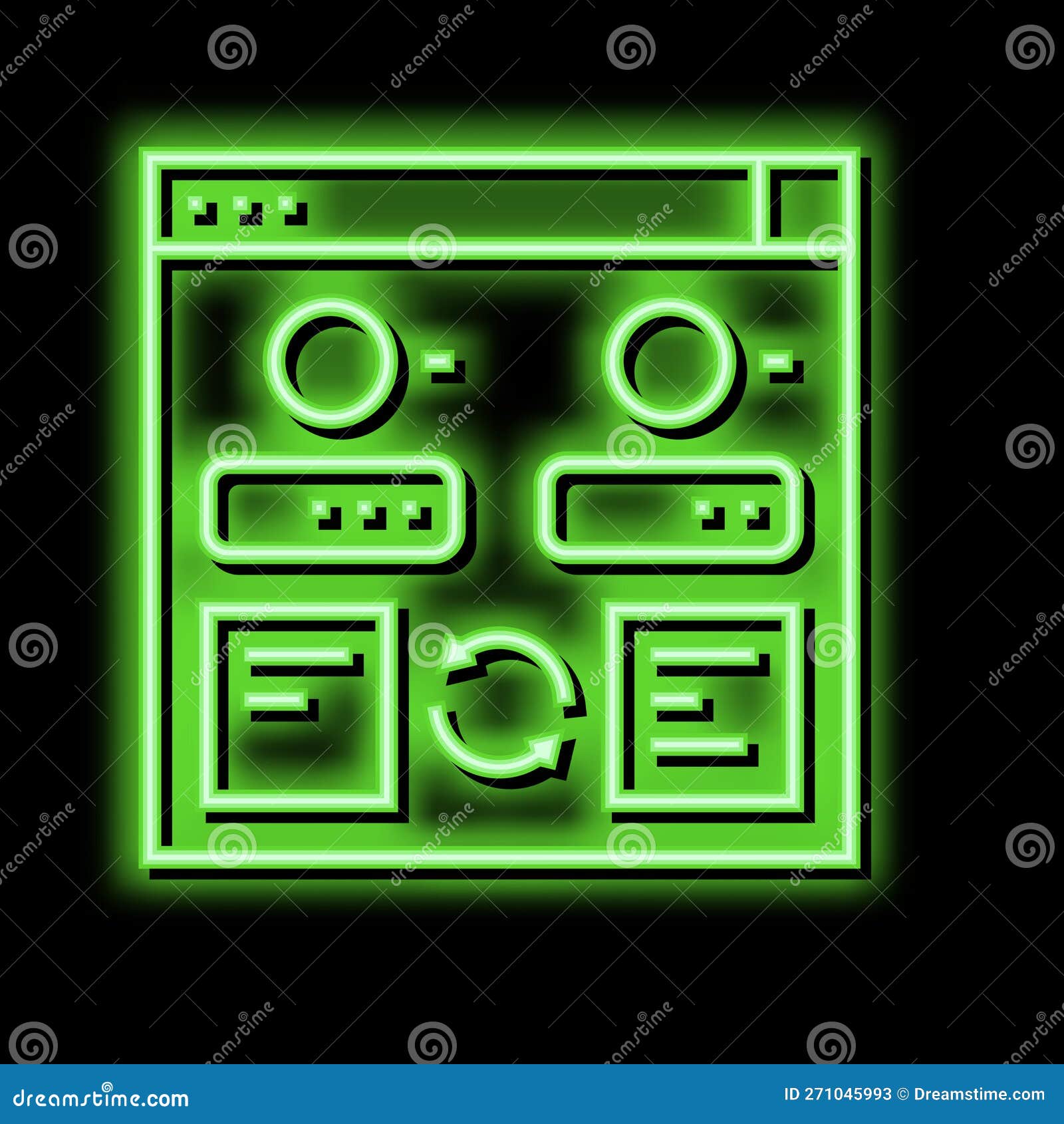 Program App Converter Neon Glow Icon Illustration Stock Vector ...