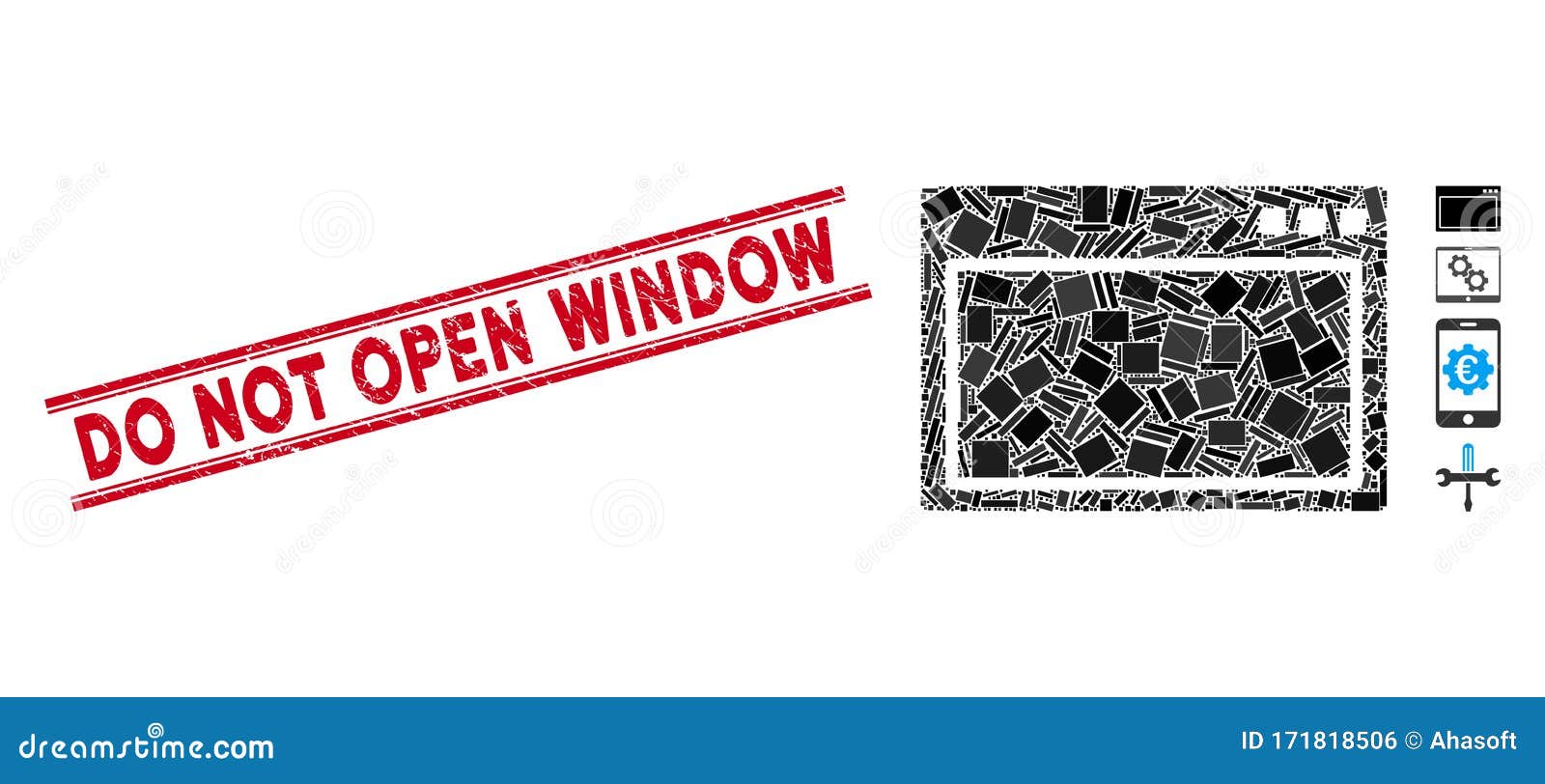 Program Application Mosaic and Distress Do Not Open Window Stamp Seal ...