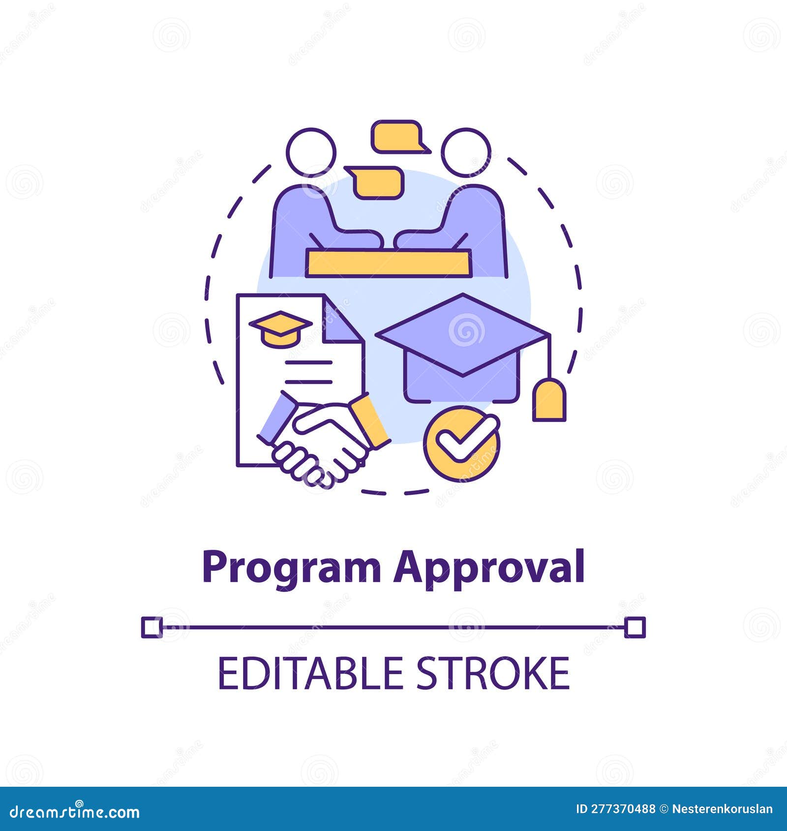 Program Approval Concept Icon Stock Illustration - Illustration of ...