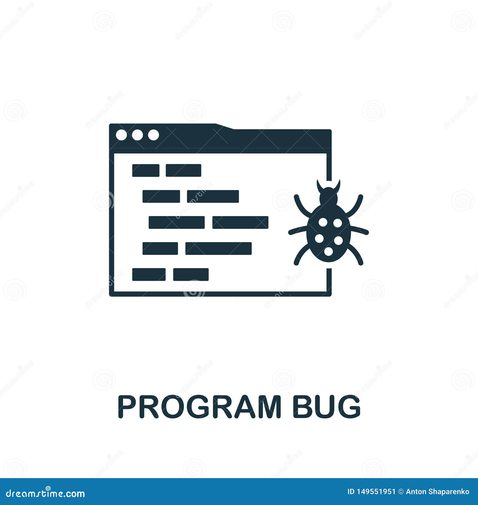 Program Bug Icon. Creative Element Design from Programmer Icons Collection Stock Illustration ...