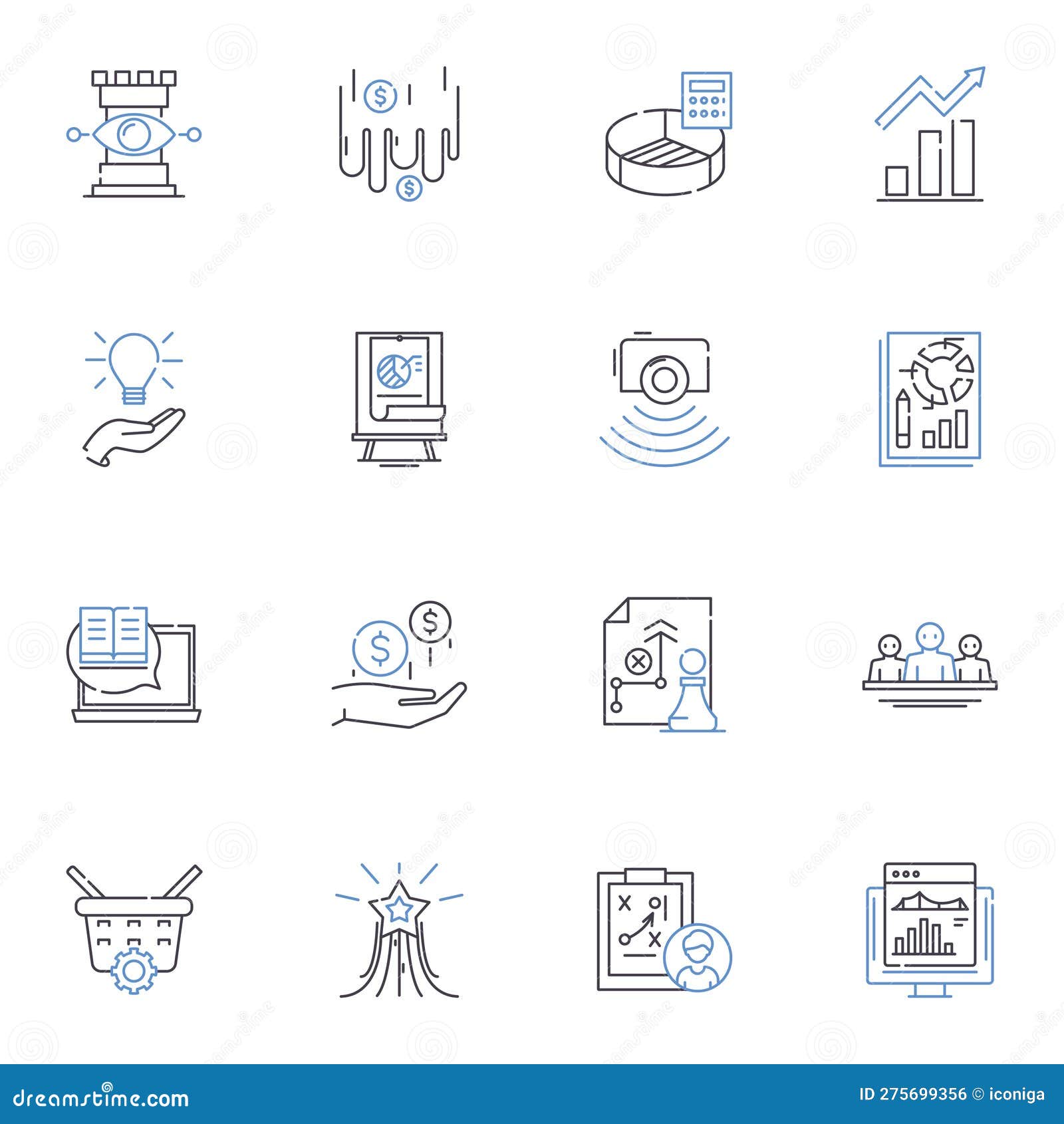 Program and Campaign Line Icons Collection. Strategy, Branding ... Program and Campaign Line Icons Collection. Strategy, Branding ...
