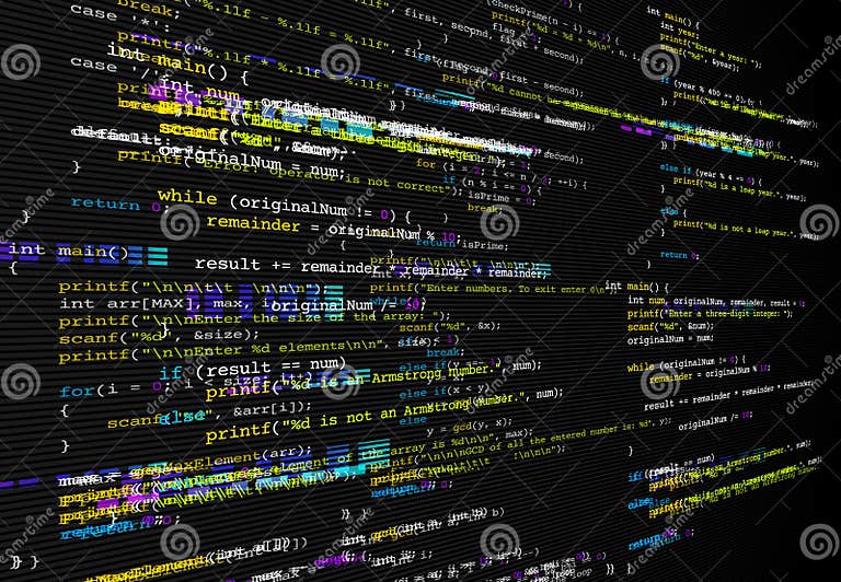 Program Code Bug Screen Glitch Vector Background Stock Vector ...