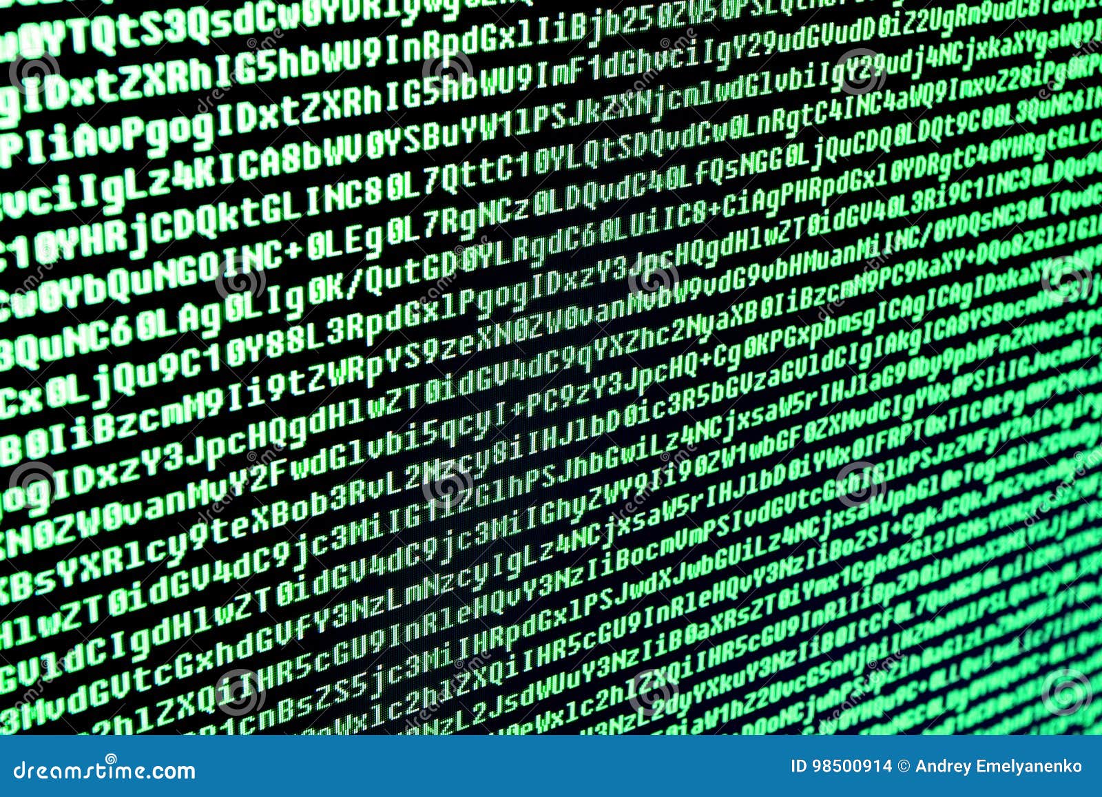 The Program Code is the Characters, Numbers and Letters Stock ...