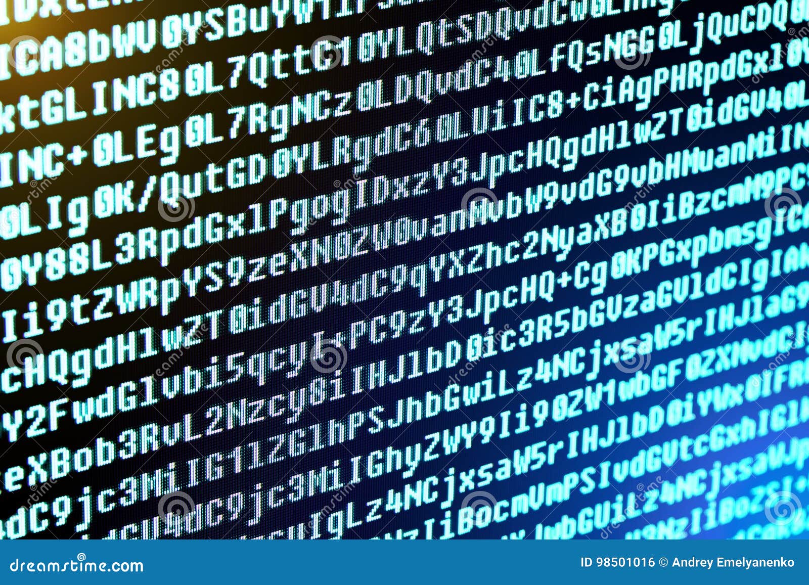 The Program Code is the Characters, Numbers and Letters Stock ...