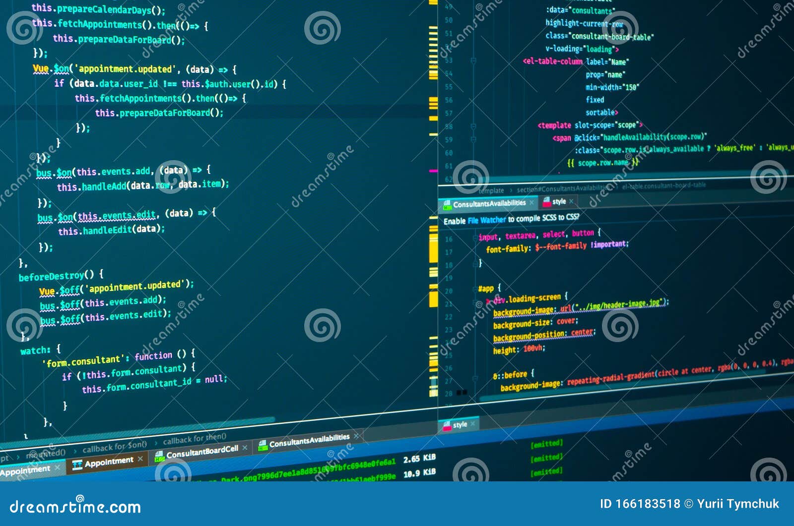 Program Code Javascript Html Css Of Site Web Development Programmer Workflow Source Code