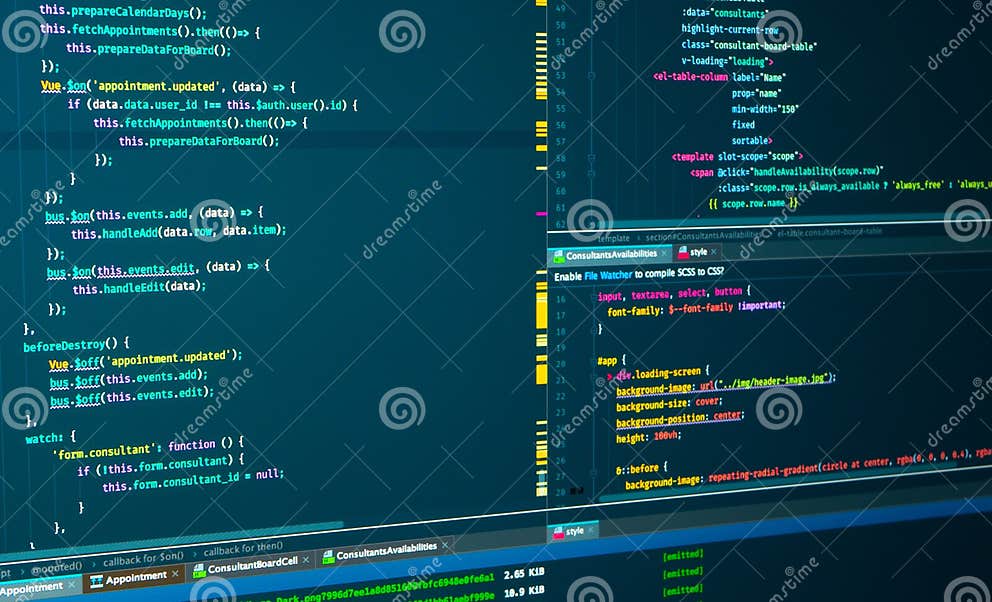 Program Code Javascript Html Css Of Site Web Development Programmer 9361