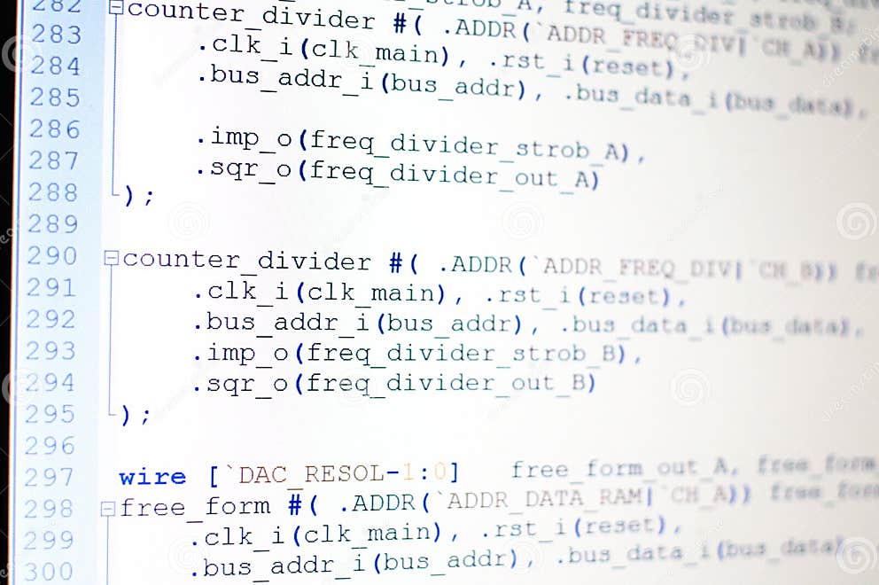 Program Code with Line Numbering Stock Image - Image of abstract ...