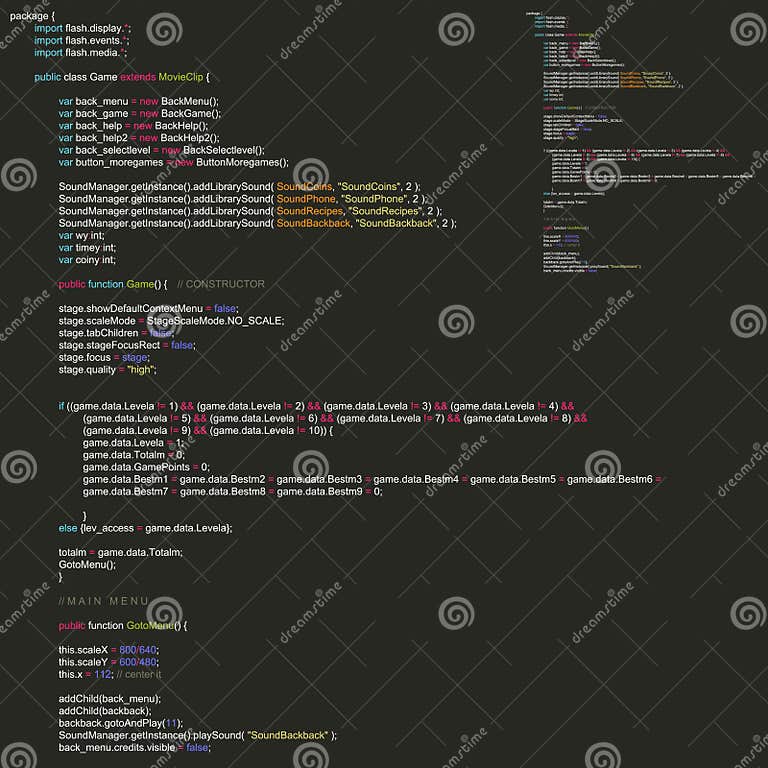 Program Code Listing Abstract Programming Background Vector Stock Vector Illustration Of