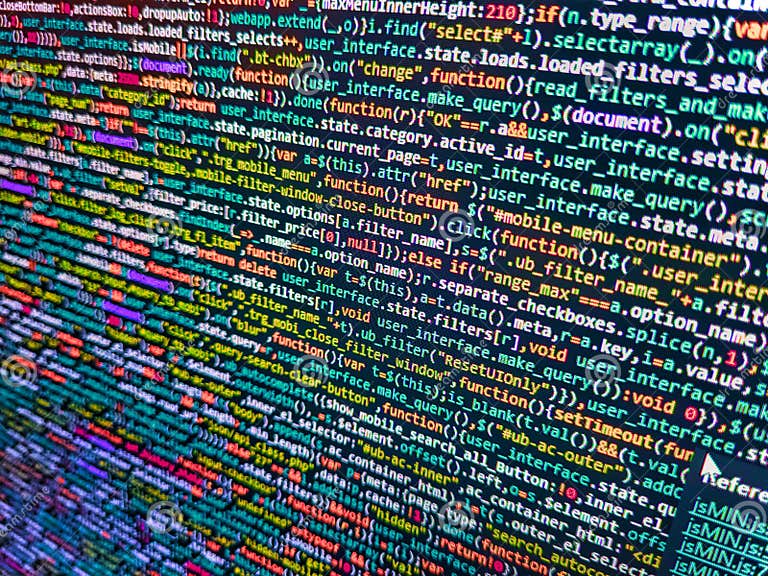 Program Code Php Html Css Of Site Displaying Program Code On Computer Developer Working On