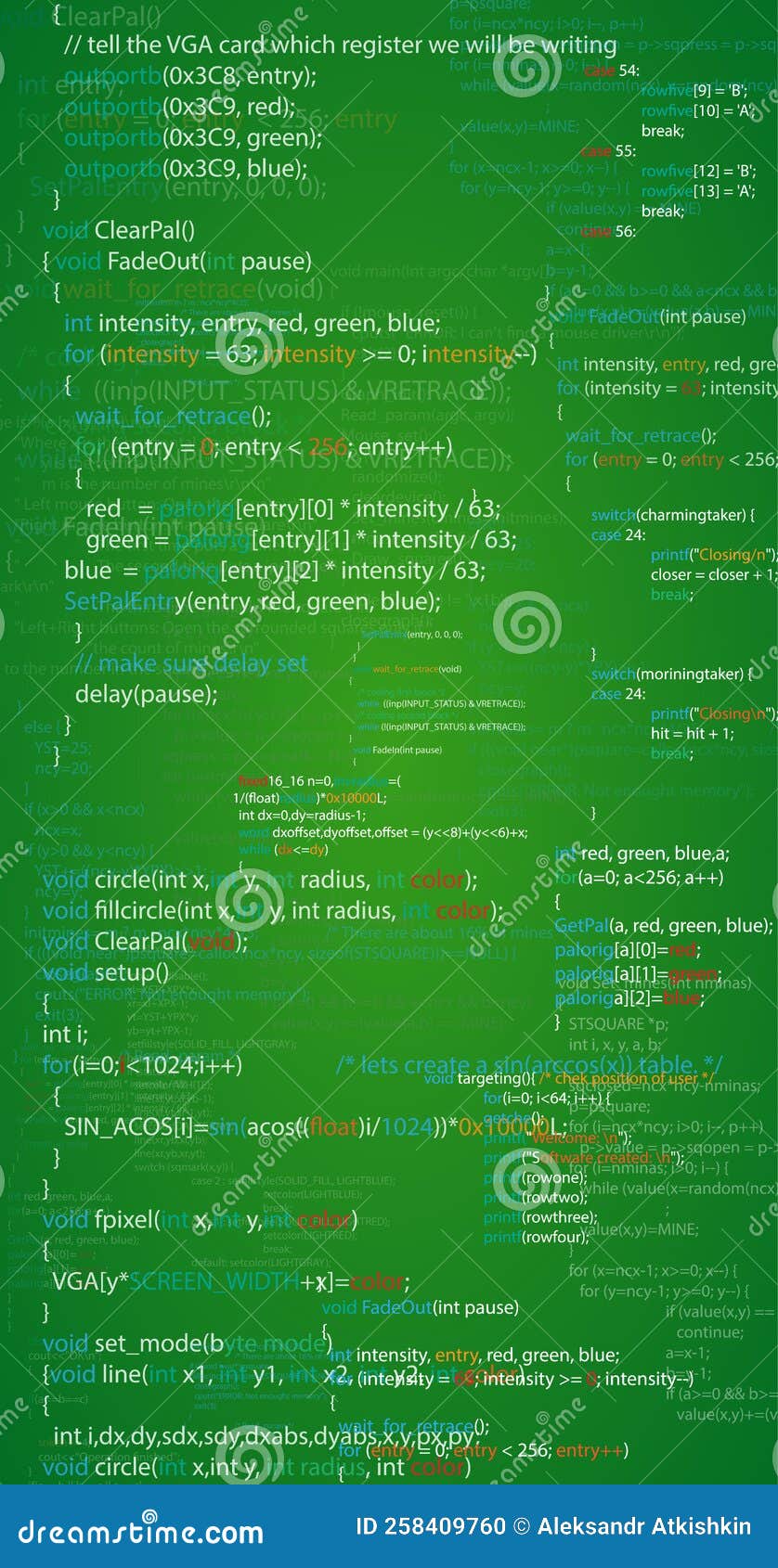 Program Script Code stock vector. Illustration of stream - 258409760