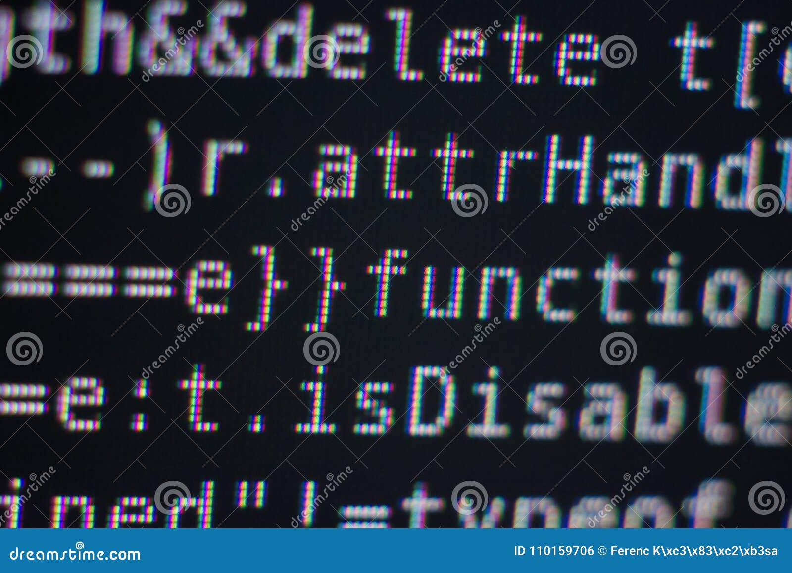 Program Code on Screen stock photo. Image of computing - 110159706