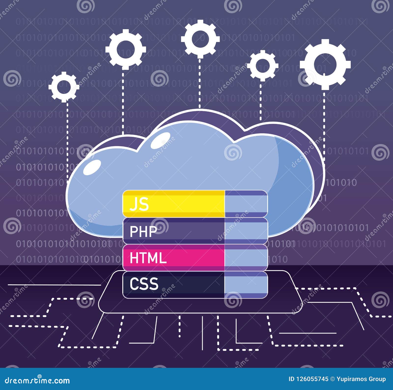 Program coding concept stock vector. Illustration of information ...