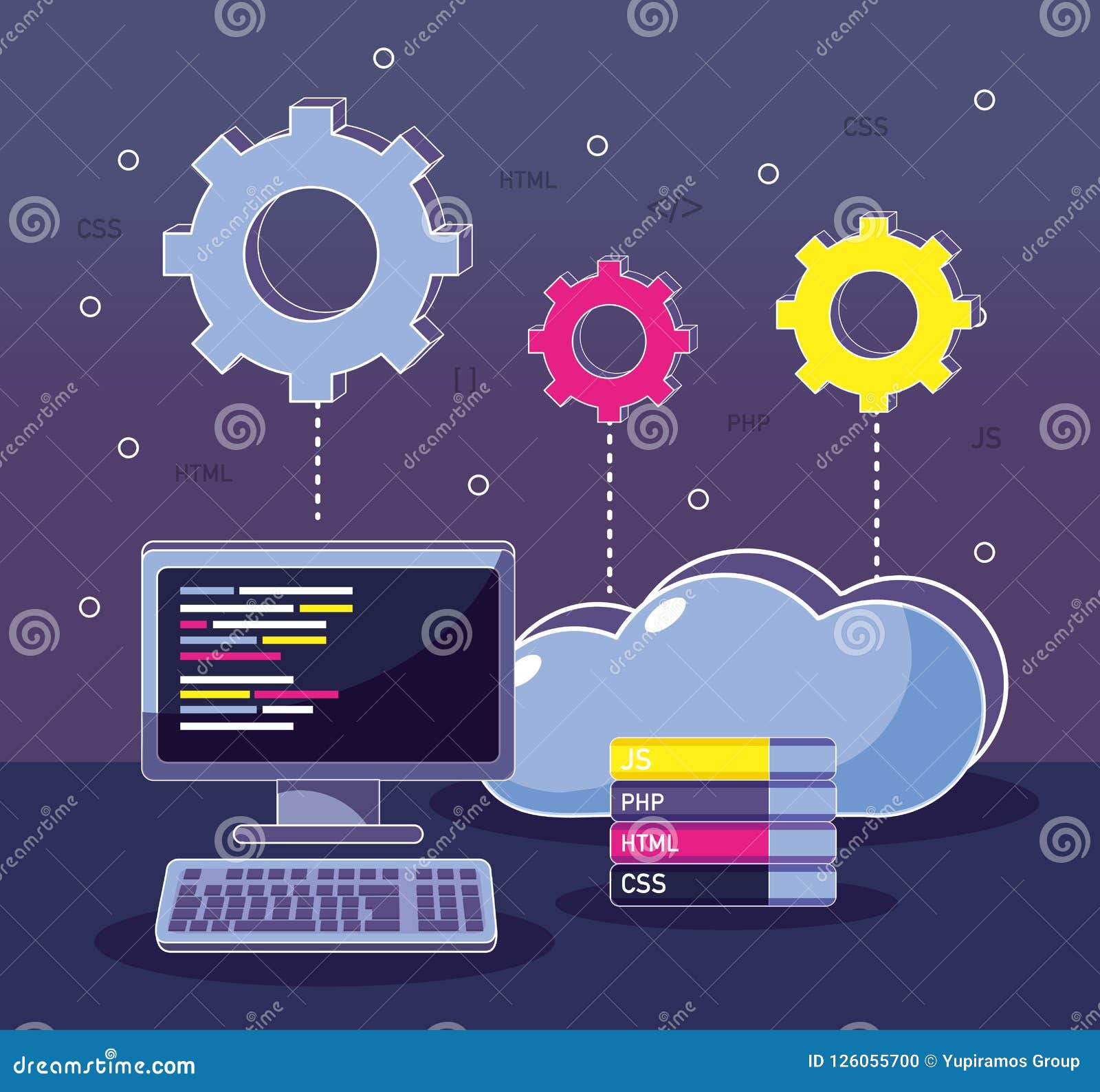 Program Coding Concept Stock Vector Illustration Of Design 126055700