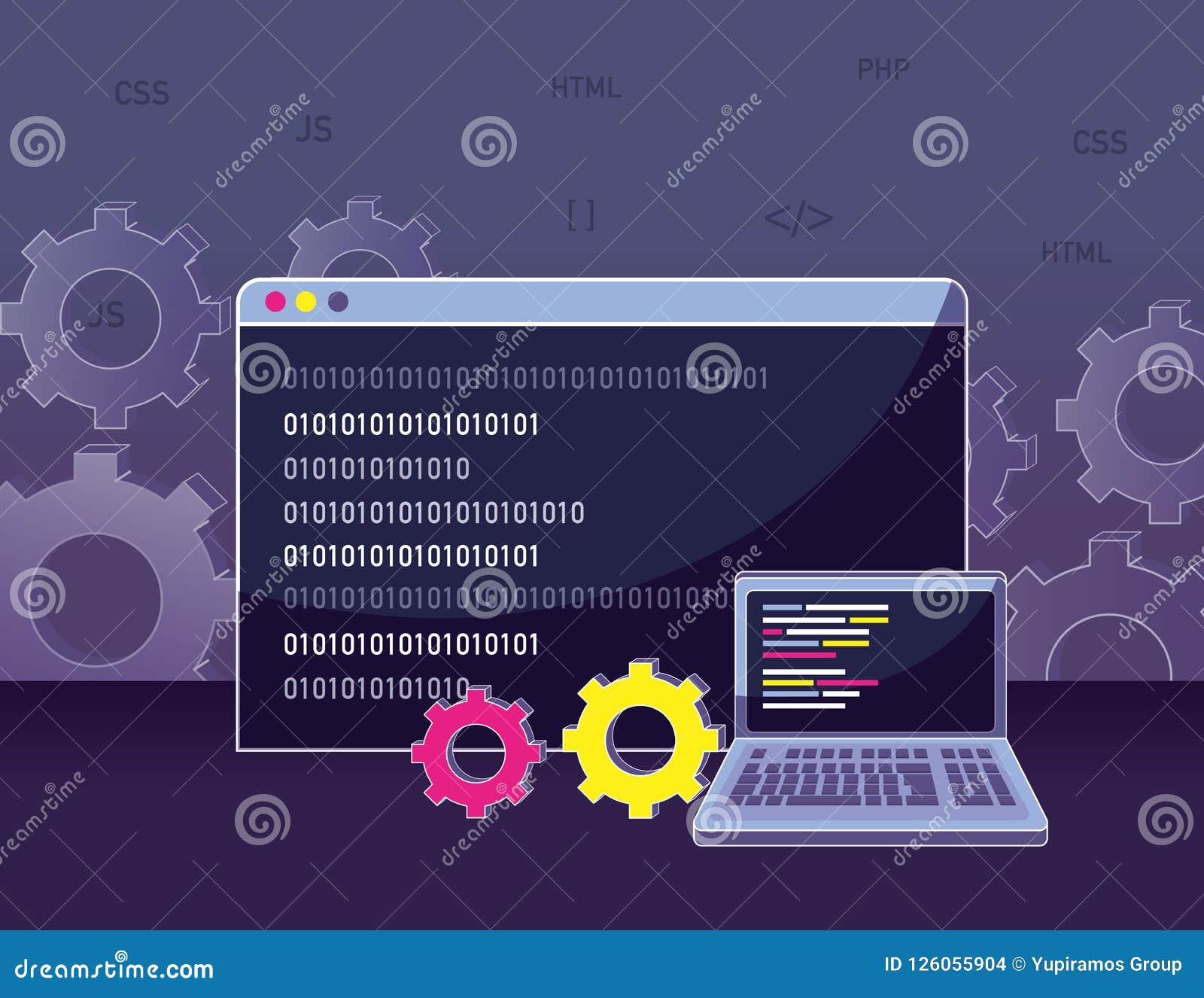 Program coding concept stock vector. Illustration of concept - 126055904